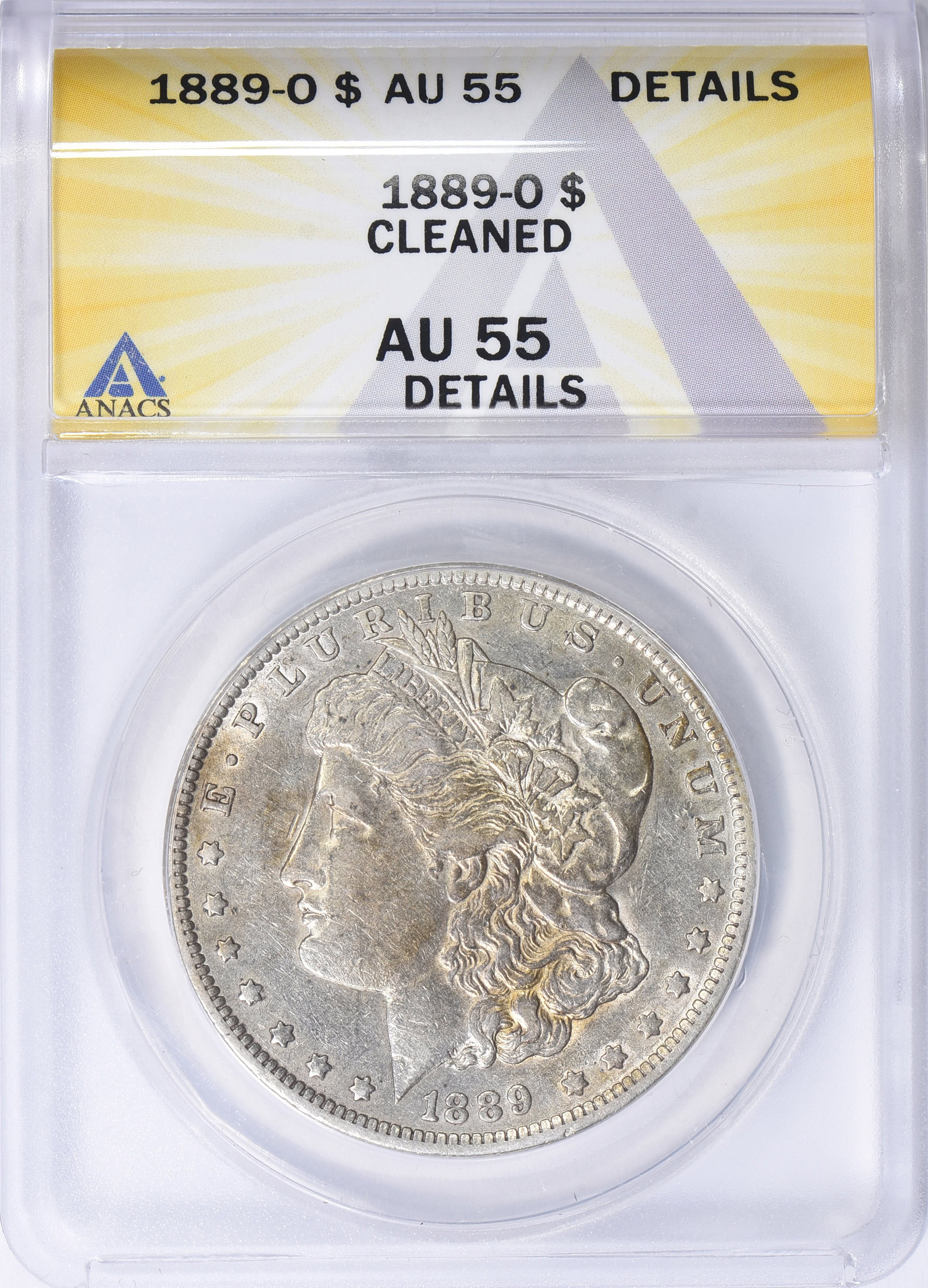 1889-O Morgan Silver Dollar ANACS AU-55 Details (Item 1716040) | GreatCollections Coin Auctions