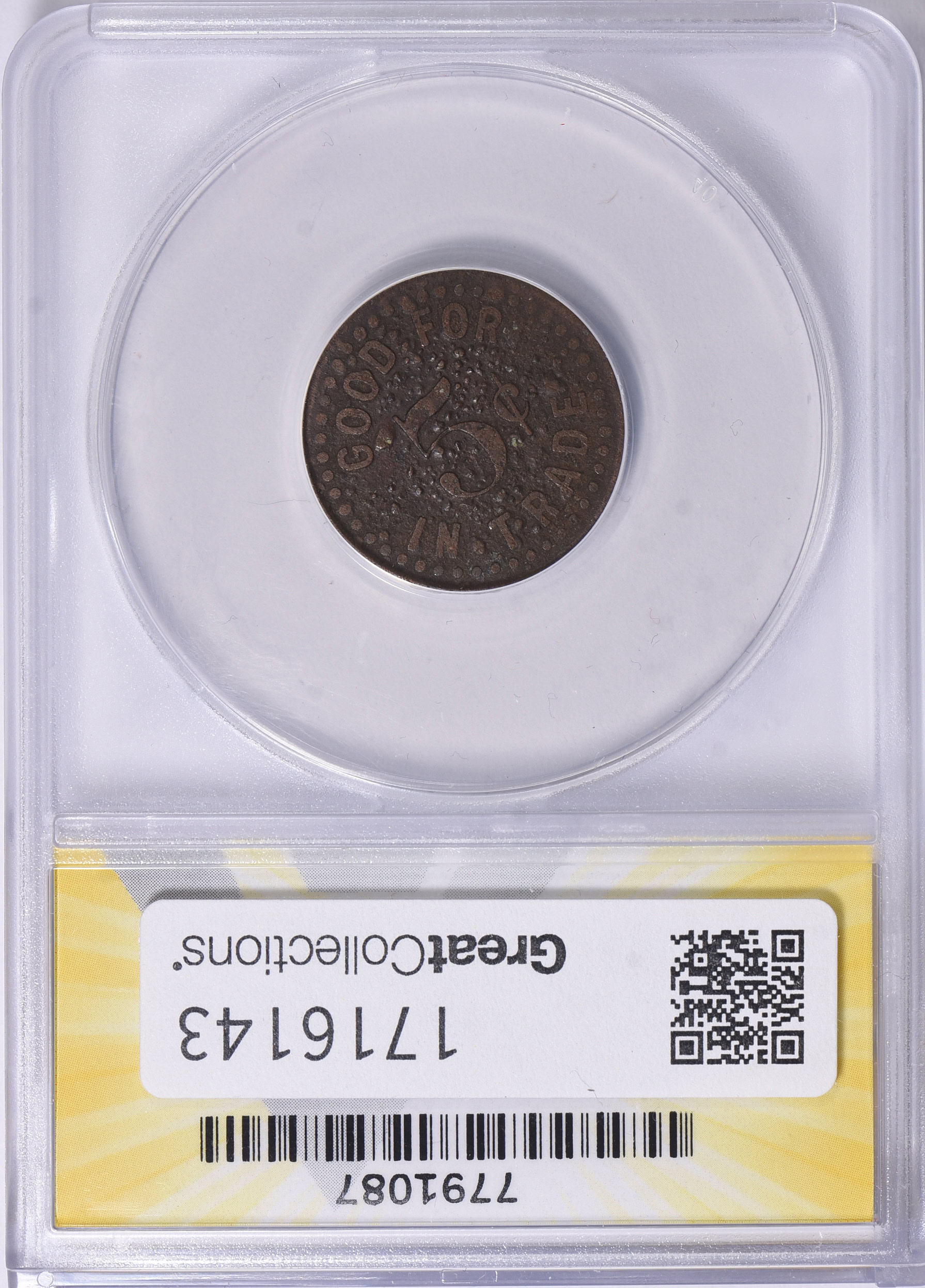 ND Territory of Hawaii, Honolulu Fort Armstrong Post Exchange 5 Cents ...