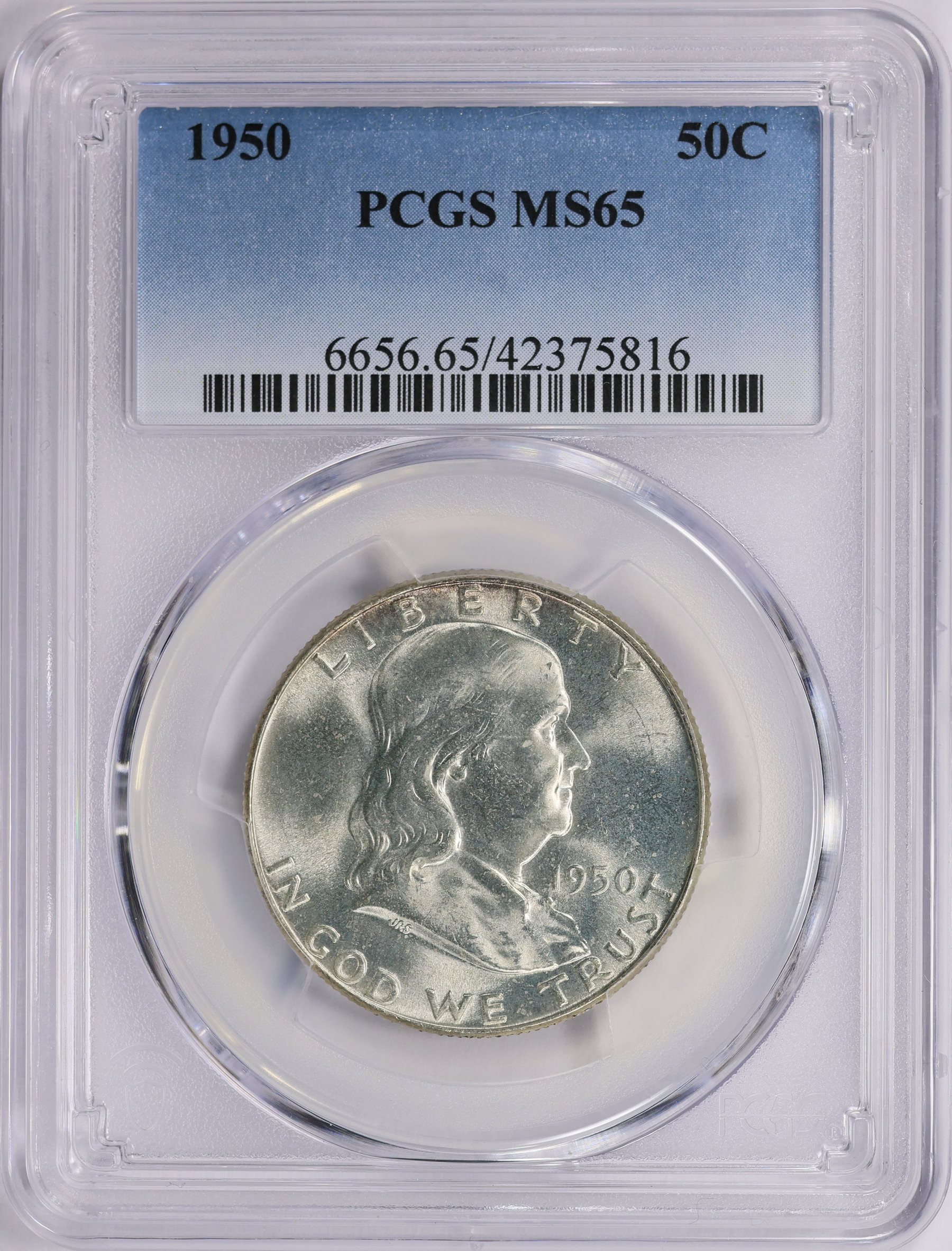 1950 Franklin Half Dollar PCGS MS-65 (Item 1716282) | GreatCollections ...