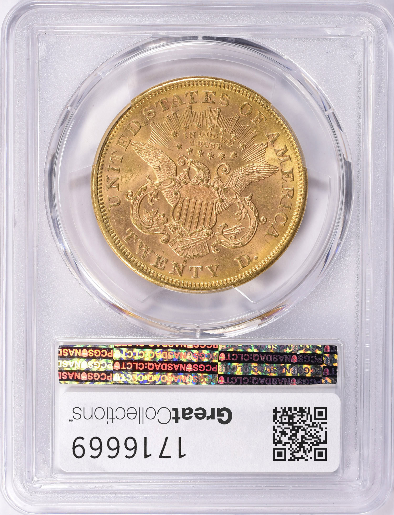 1870-S Liberty Gold Double Eagle PCGS MS-62 (CAC Green) (The Fairmont Collection) (Item 1716669 ...