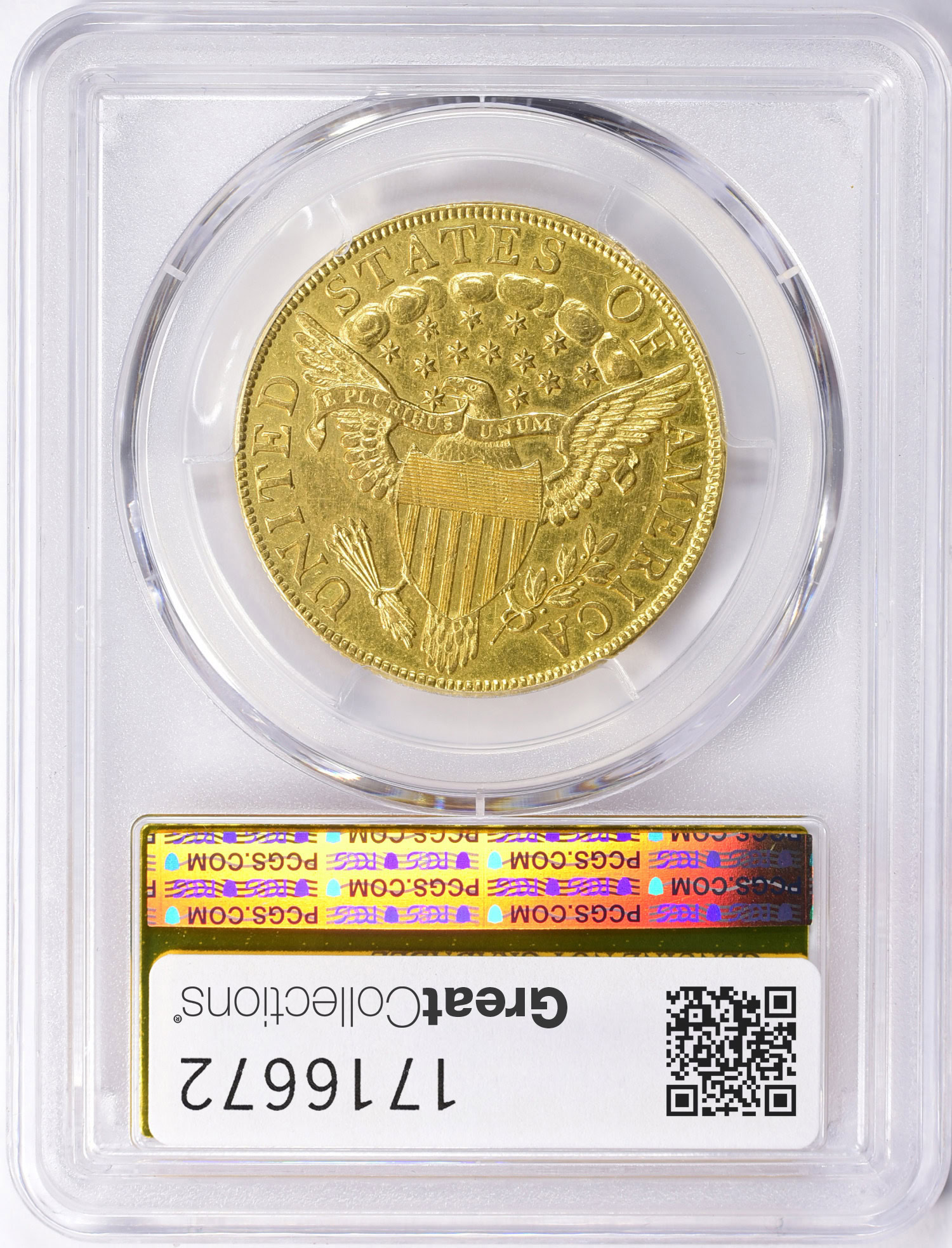 1799 Capped Bust Gold Eagle BD-1 Small Stars Obverse PCGS Genuine ...
