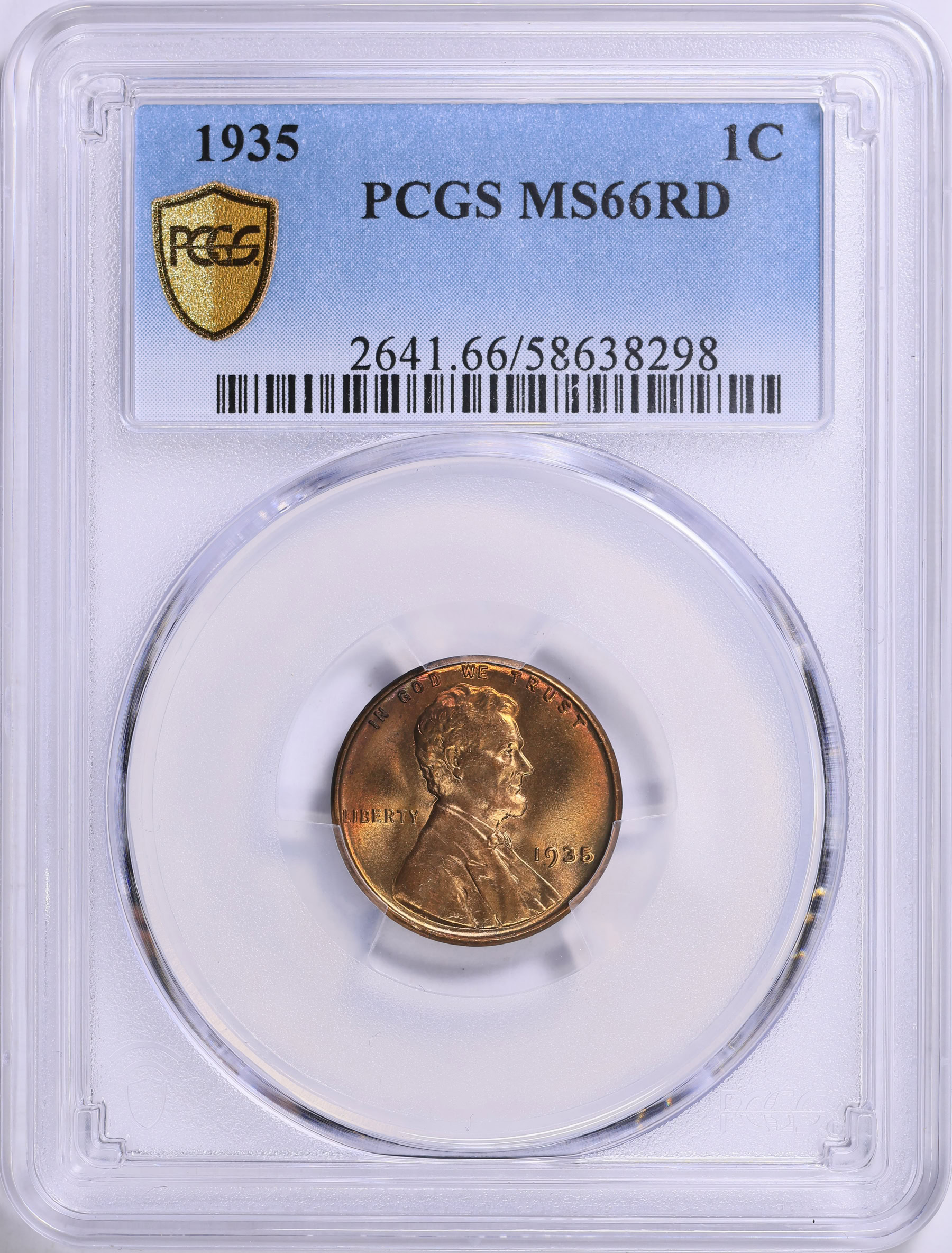 1935 Lincoln Cent PCGS MS-66 RD (Item 1716718) | GreatCollections Coin Auctions