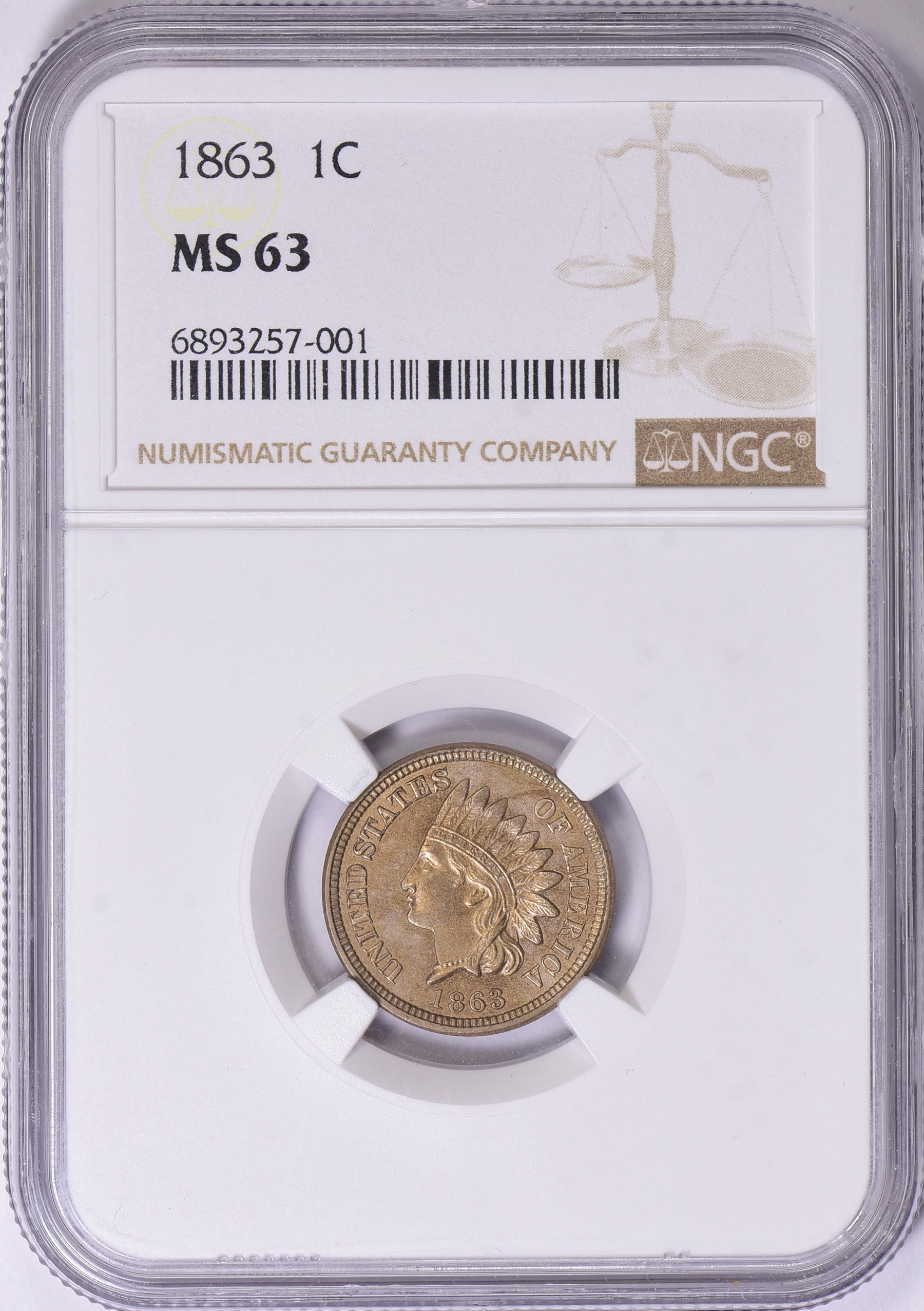 1863 Indian Cent NGC MS-63 (Item 1716769) | GreatCollections Coin Auctions