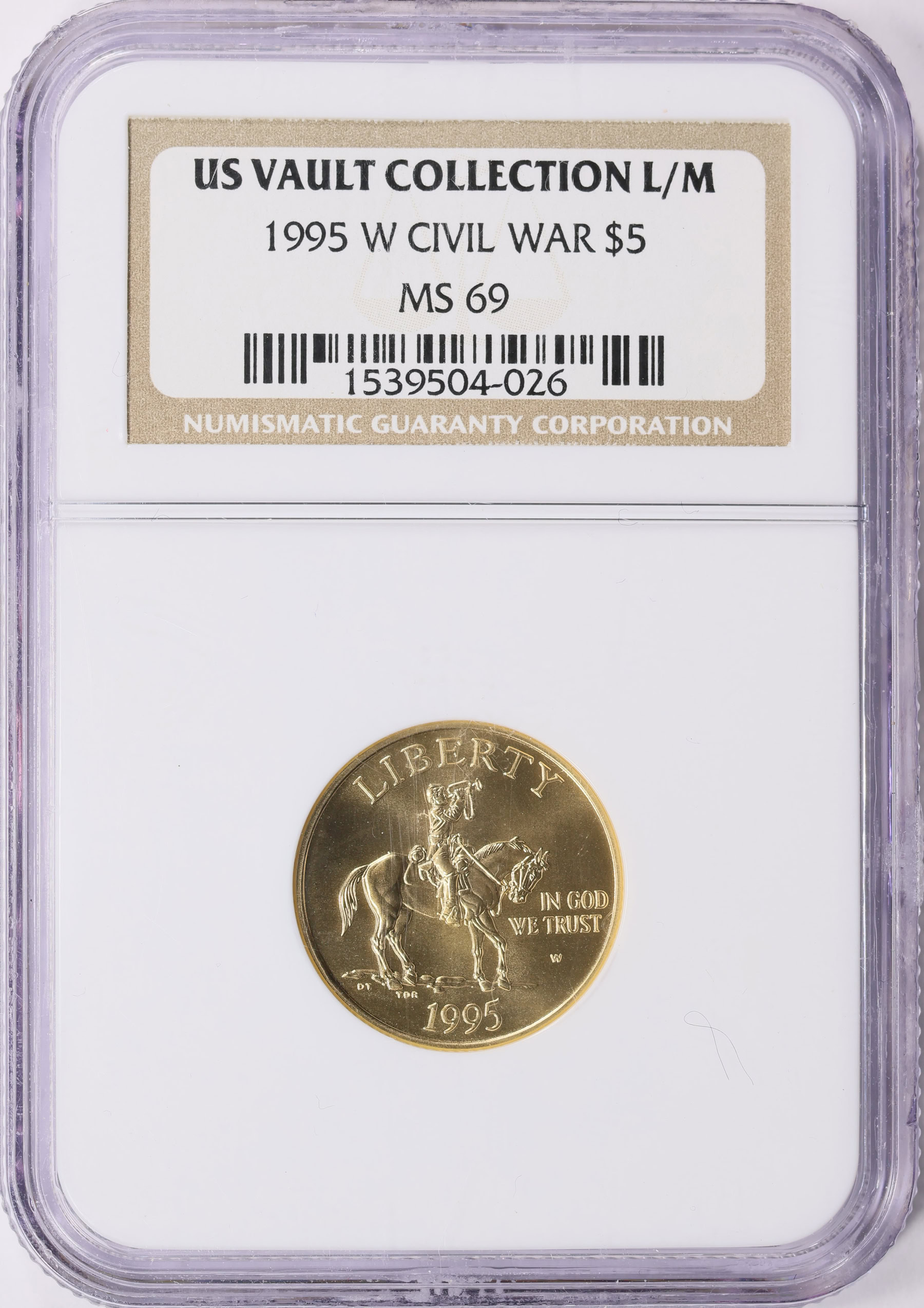 1995-W Civil War Battlefield Preservation Gold $5 NGC MS-69 (US Vault Collection) (Item 1716844 ...