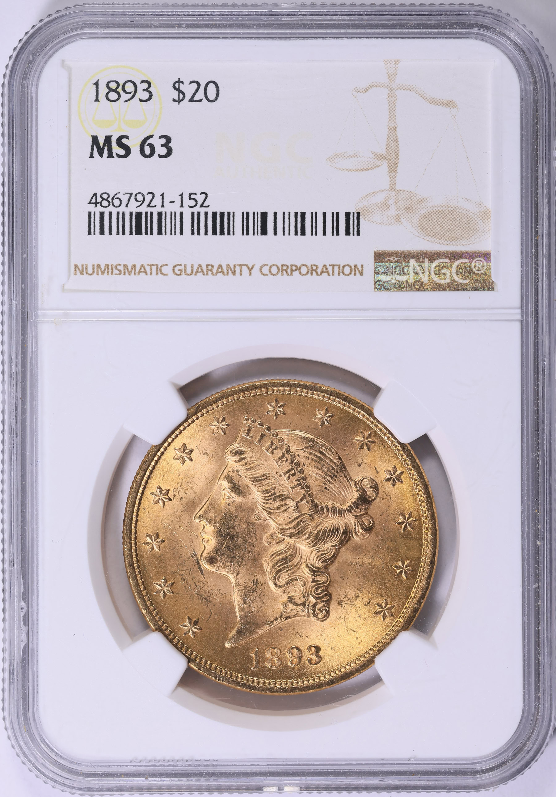 1893 Liberty Gold Double Eagle NGC MS-63 (Item 1716969 ...