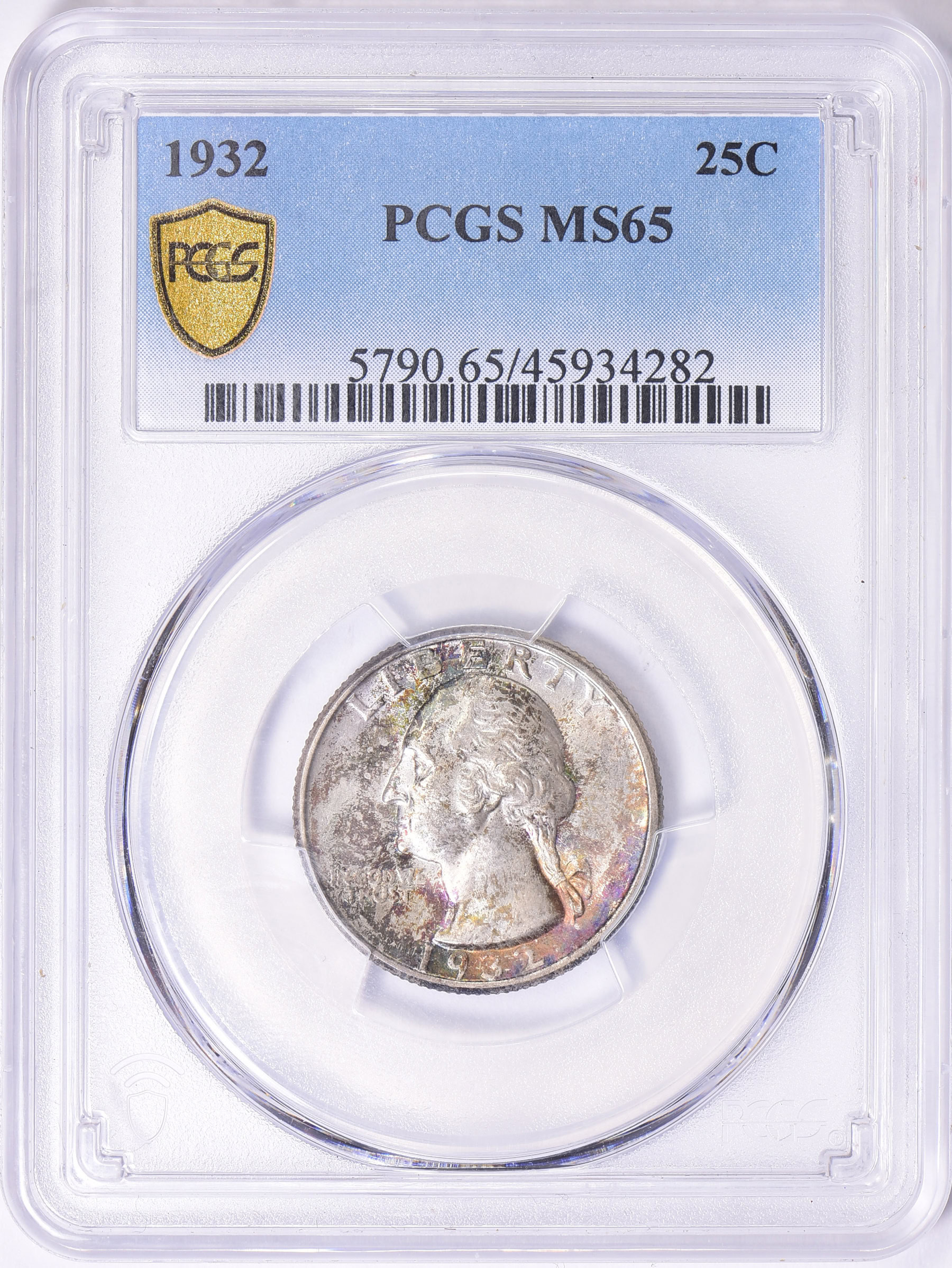 1932 Washington Quarter PCGS MS-65 (Toned) (Item 1716986) | GreatCollections Coin Auctions