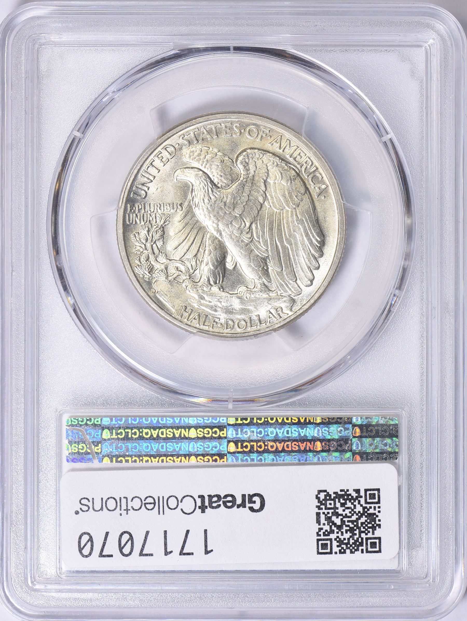 1938-D Walking Liberty Half Dollar PCGS MS-66 (CAC Green) (Item 1717070) | GreatCollections Coin ...