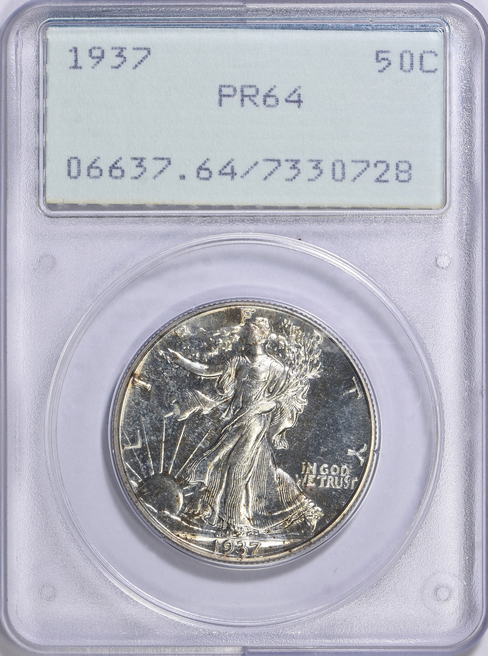 1937 Walking Liberty Half Dollar PCGS Proof-64 OGH (1st Gen) (Item 1717095) | GreatCollections ...