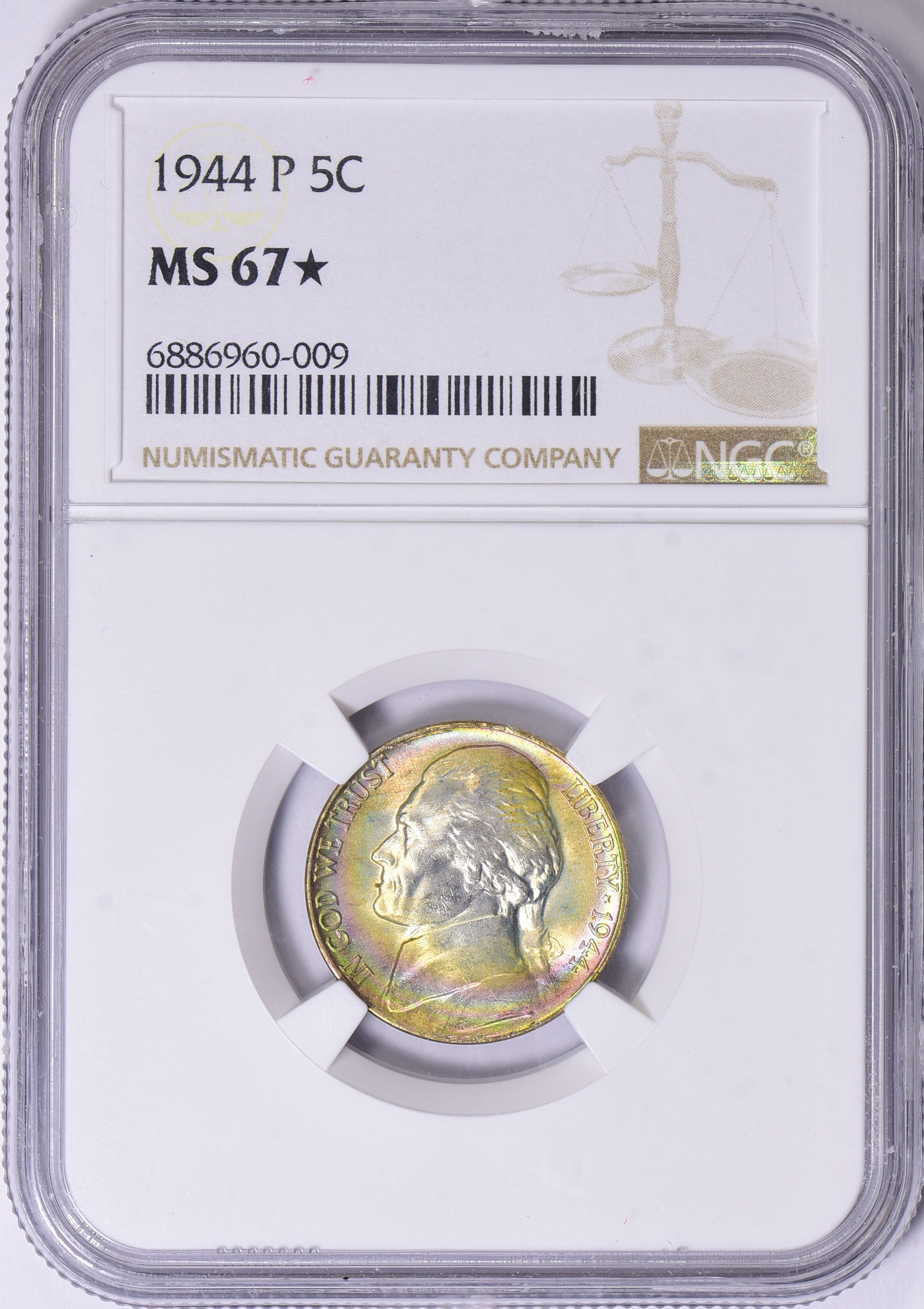 1944-P Jefferson Nickel NGC MS-67 ★ (Toned) (Item 1717177 ...