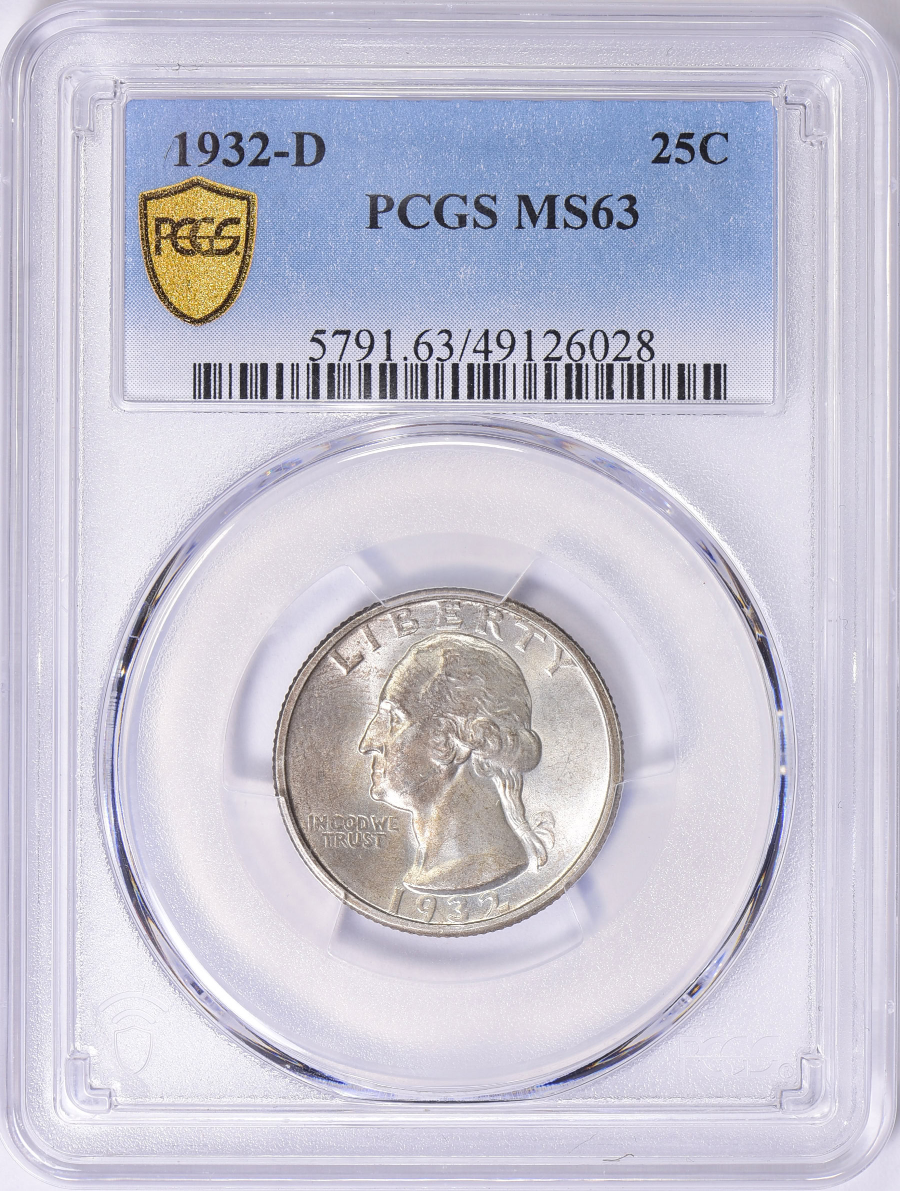 1932-D Washington Quarter PCGS MS-63 (Item 1717442) | GreatCollections Coin Auctions