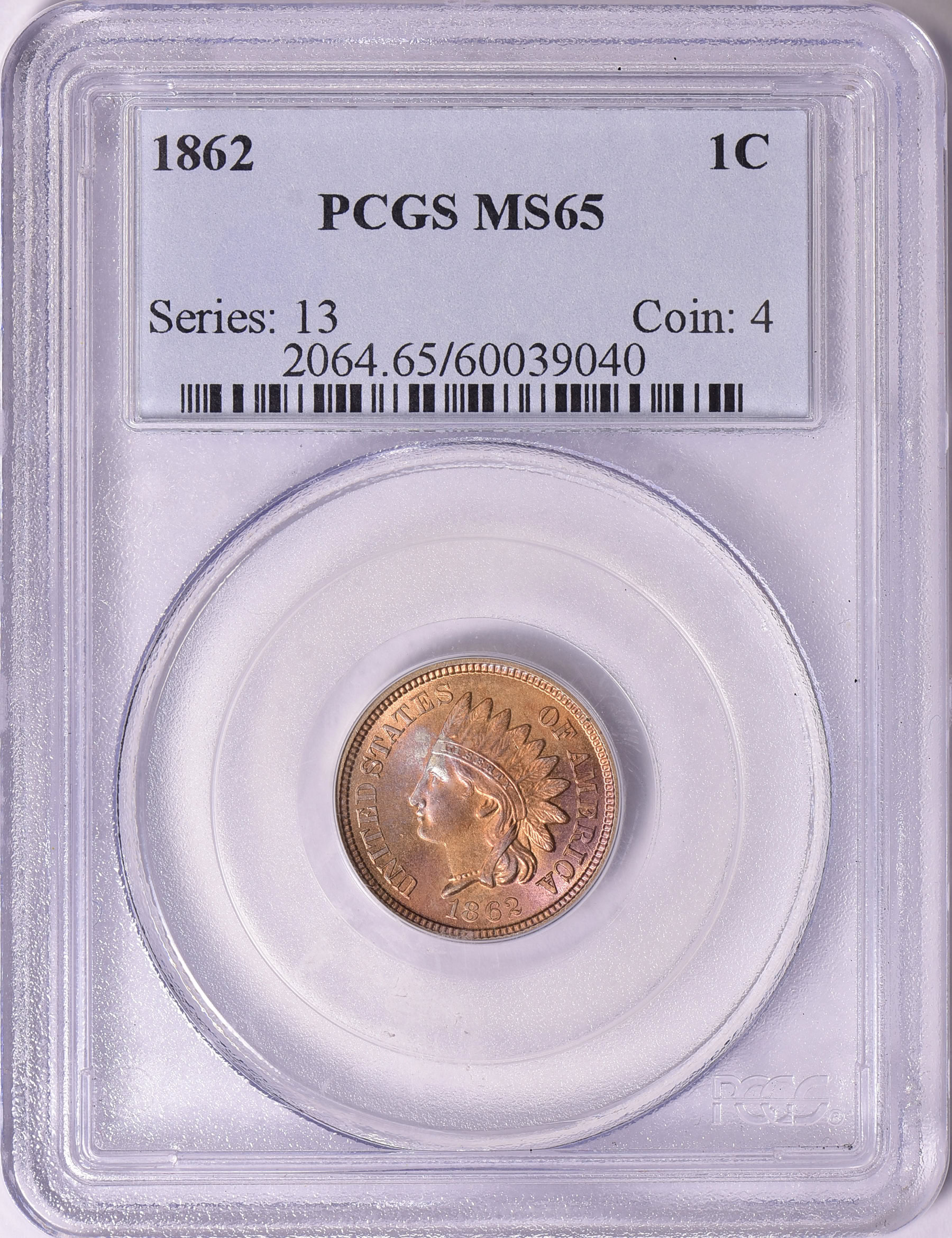 1862 Indian Cent PCGS MS-65 (Item 1717531) | GreatCollections Coin Auctions
