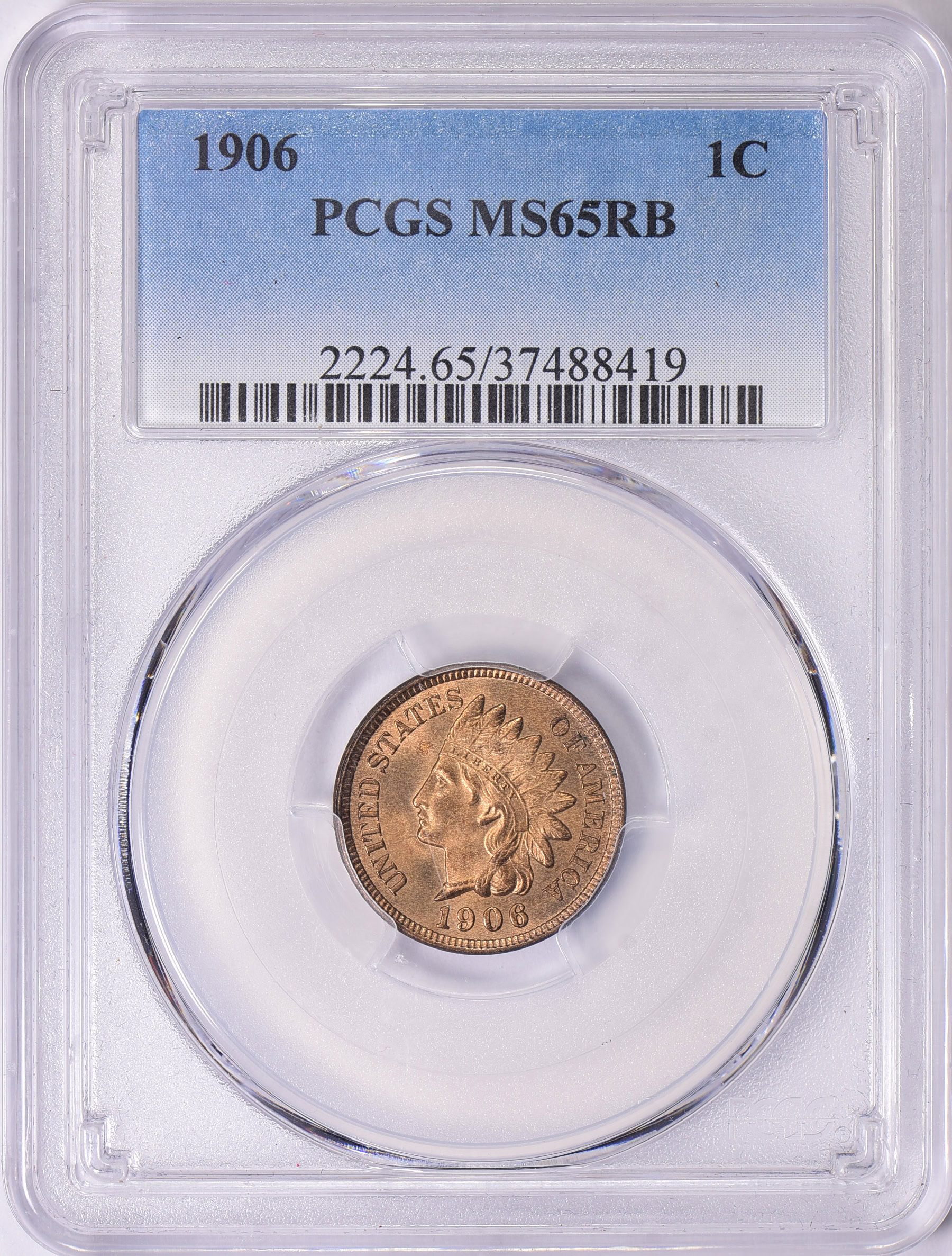 1906 Indian Cent PCGS MS-65 RB (Item 1717537) | GreatCollections Coin Auctions