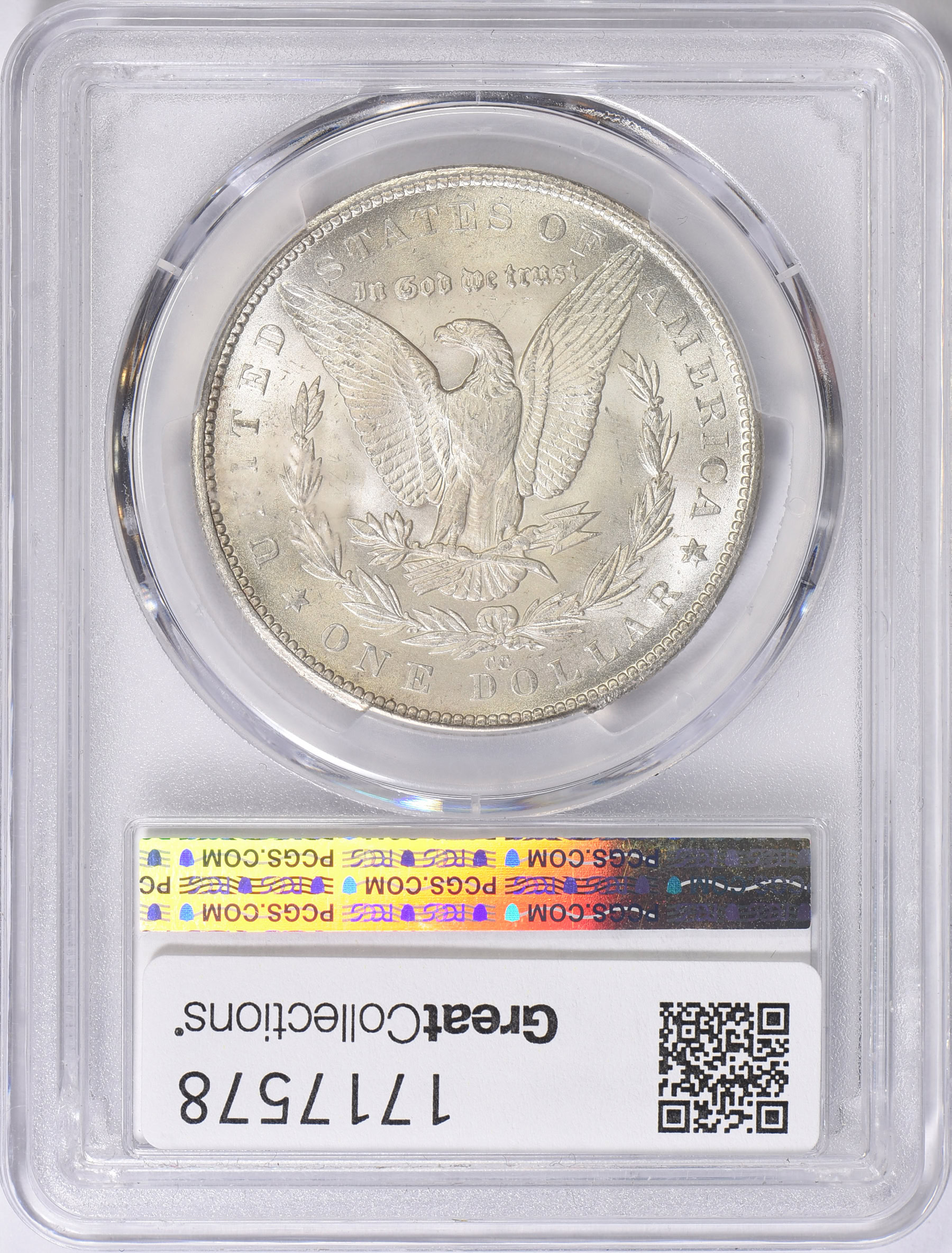 1879-CC Morgan Silver Dollar Capped Die PCGS MS-64 (CAC Green) (Item 1717578) | GreatCollections ...
