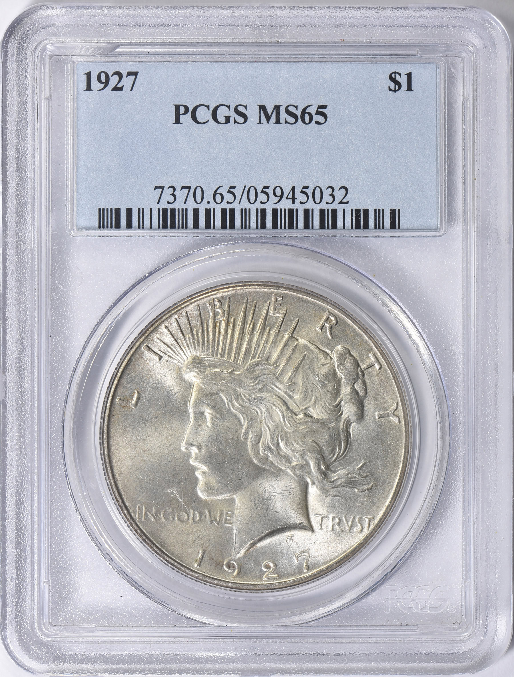 1927 Peace Silver Dollar PCGS MS-65 (Item 1717645) | GreatCollections Coin Auctions