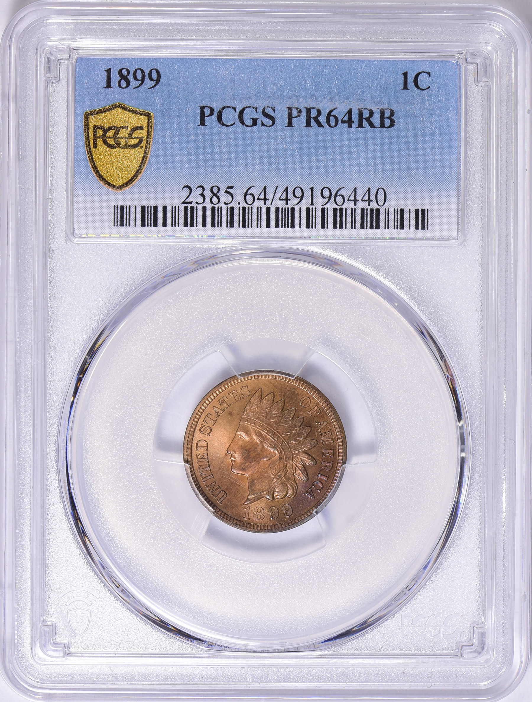 1899 Indian Cent PCGS Proof-64 RB (Item 1717711) | GreatCollections Coin Auctions