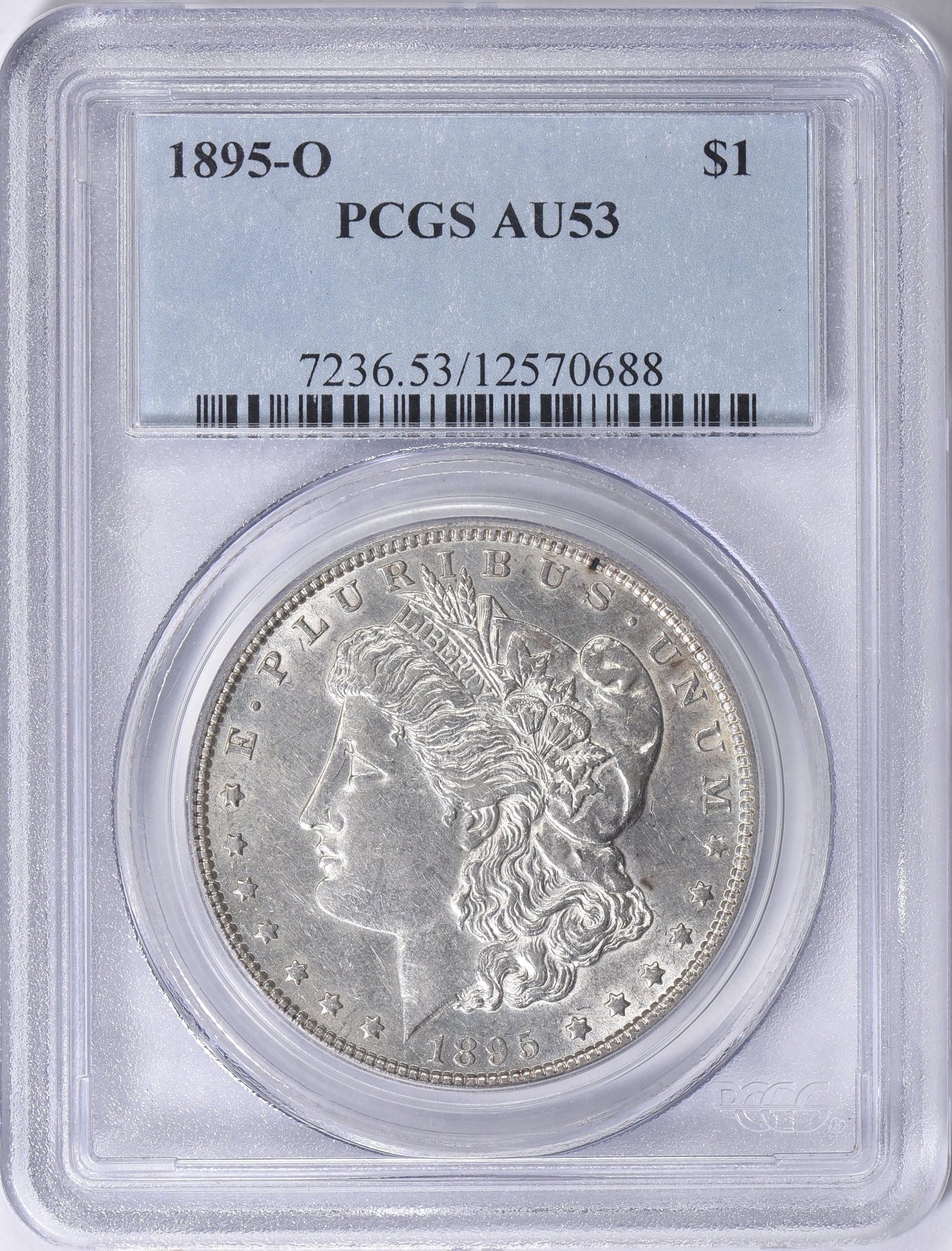 1895-O Morgan Silver Dollar PCGS AU-53 (Item 1717729) | GreatCollections Coin Auctions