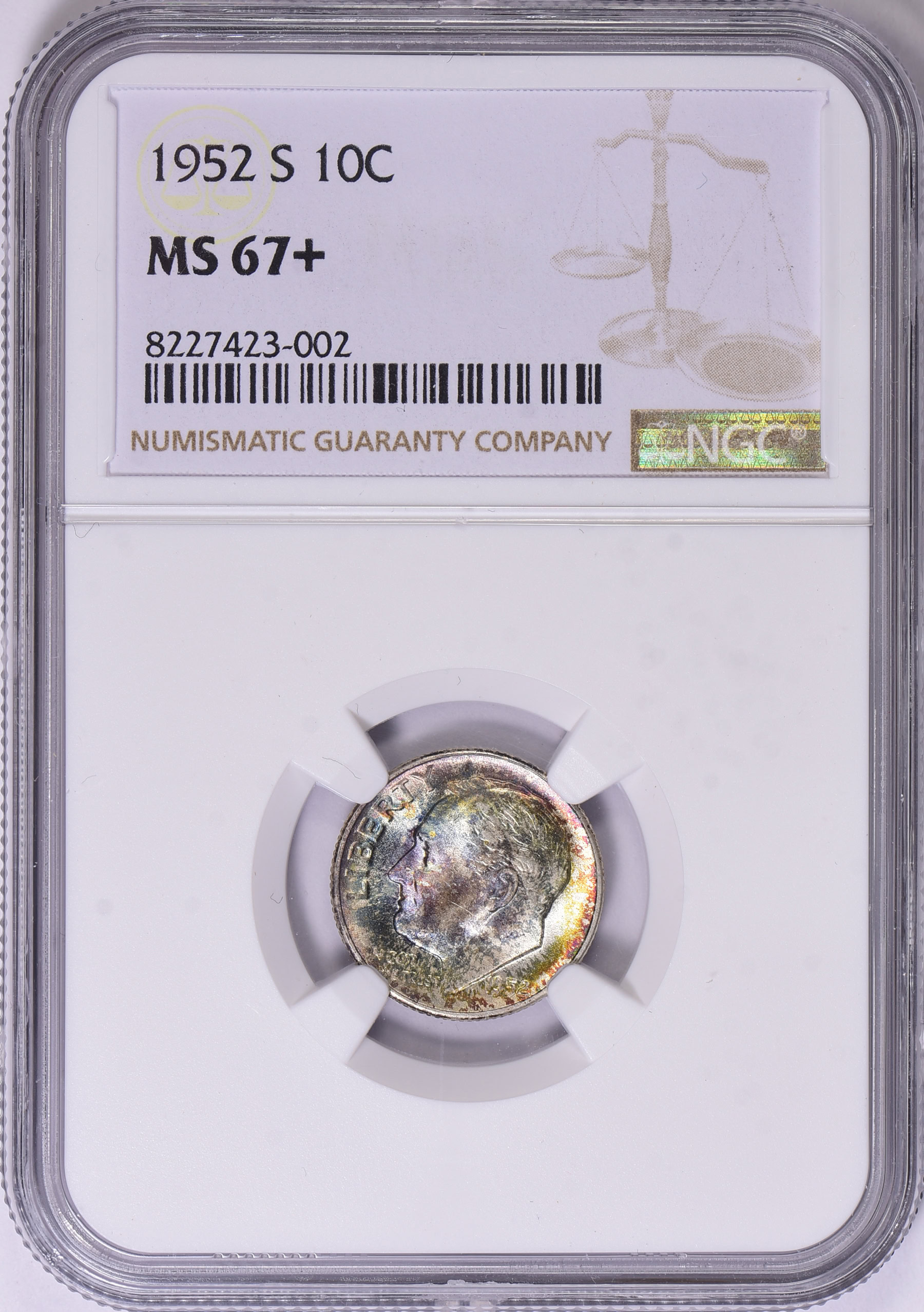 1952-S Roosevelt Dime NGC MS-67+ (Toned) (Item 1717946 ...