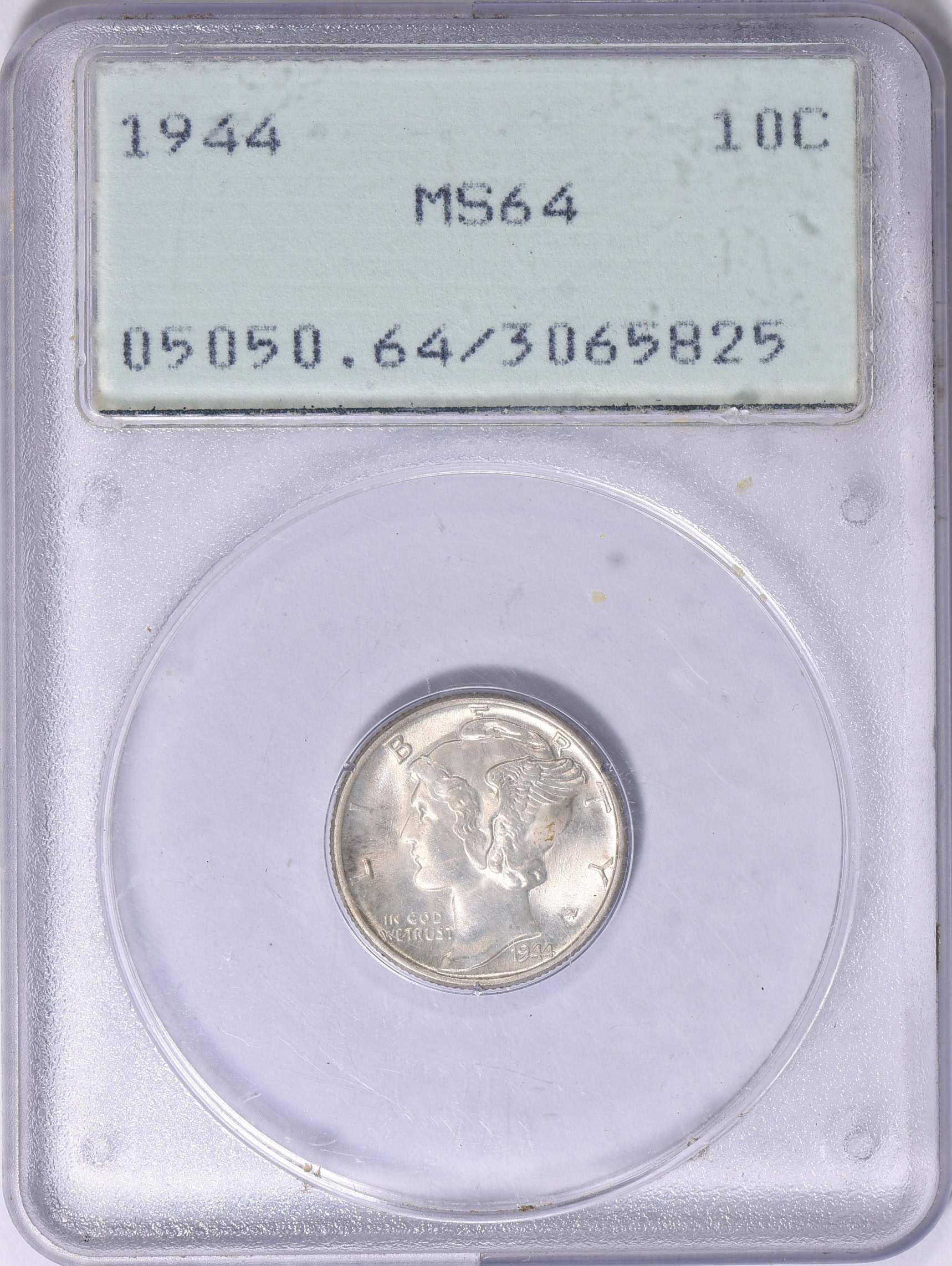 1944 Mercury Dime PCGS MS-64 OGH (1st Gen) (Item 1718169) | GreatCollections Coin Auctions