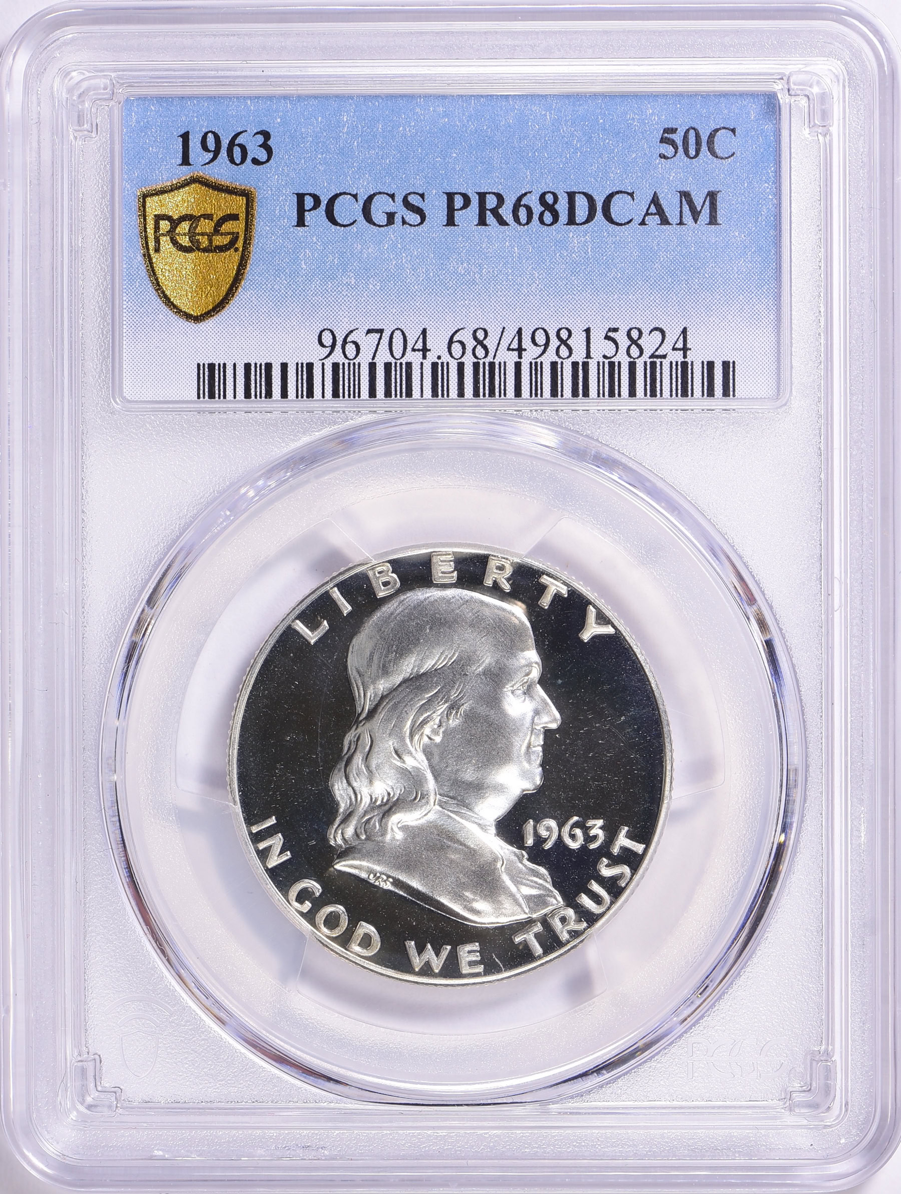 1963 Franklin Half Dollar PCGS Proof-68 DCAM (Item 1718466 ...