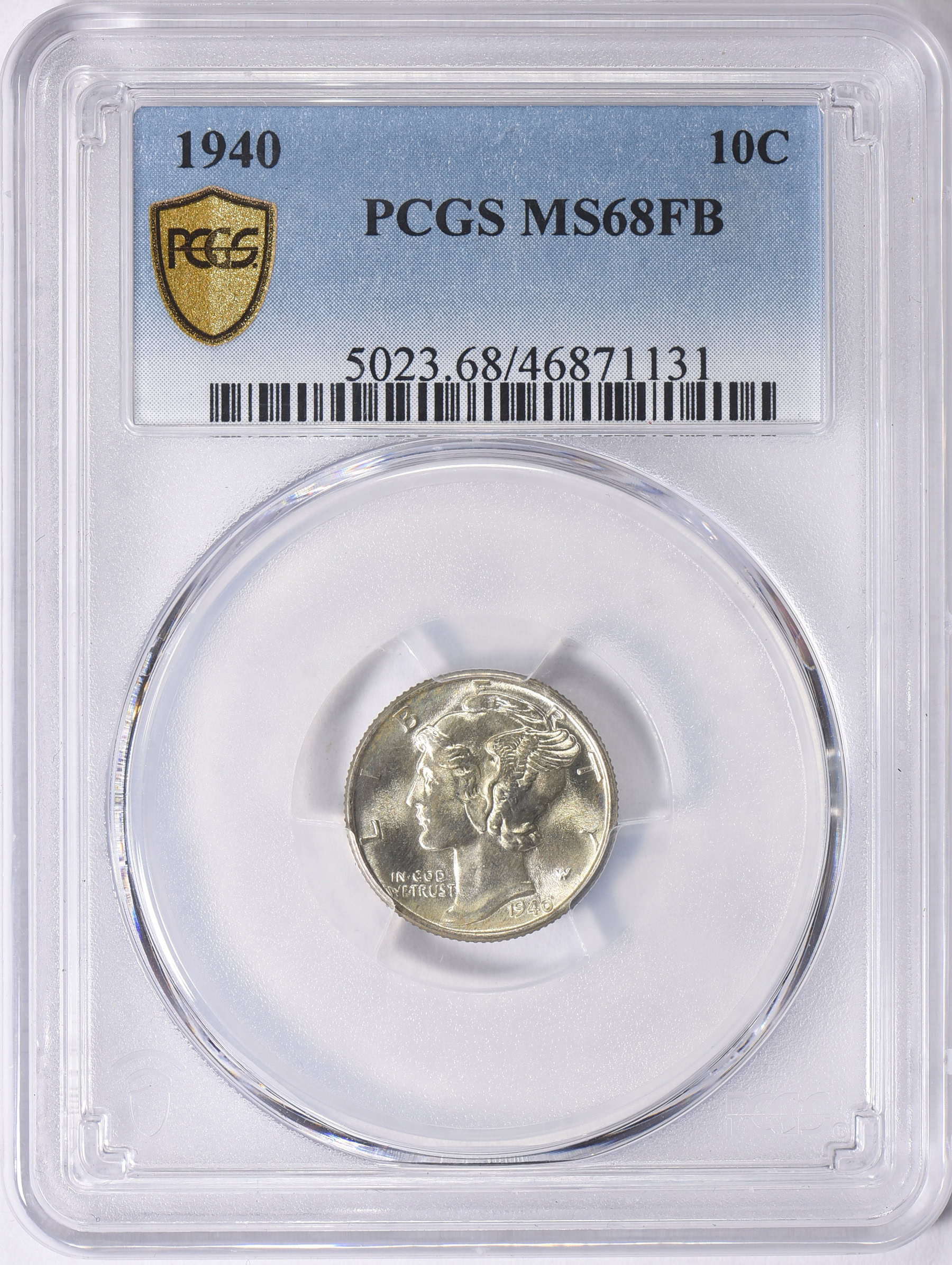 1940 Mercury Dime PCGS MS-68 FB (Toned) (Item 1718498) | GreatCollections Coin Auctions