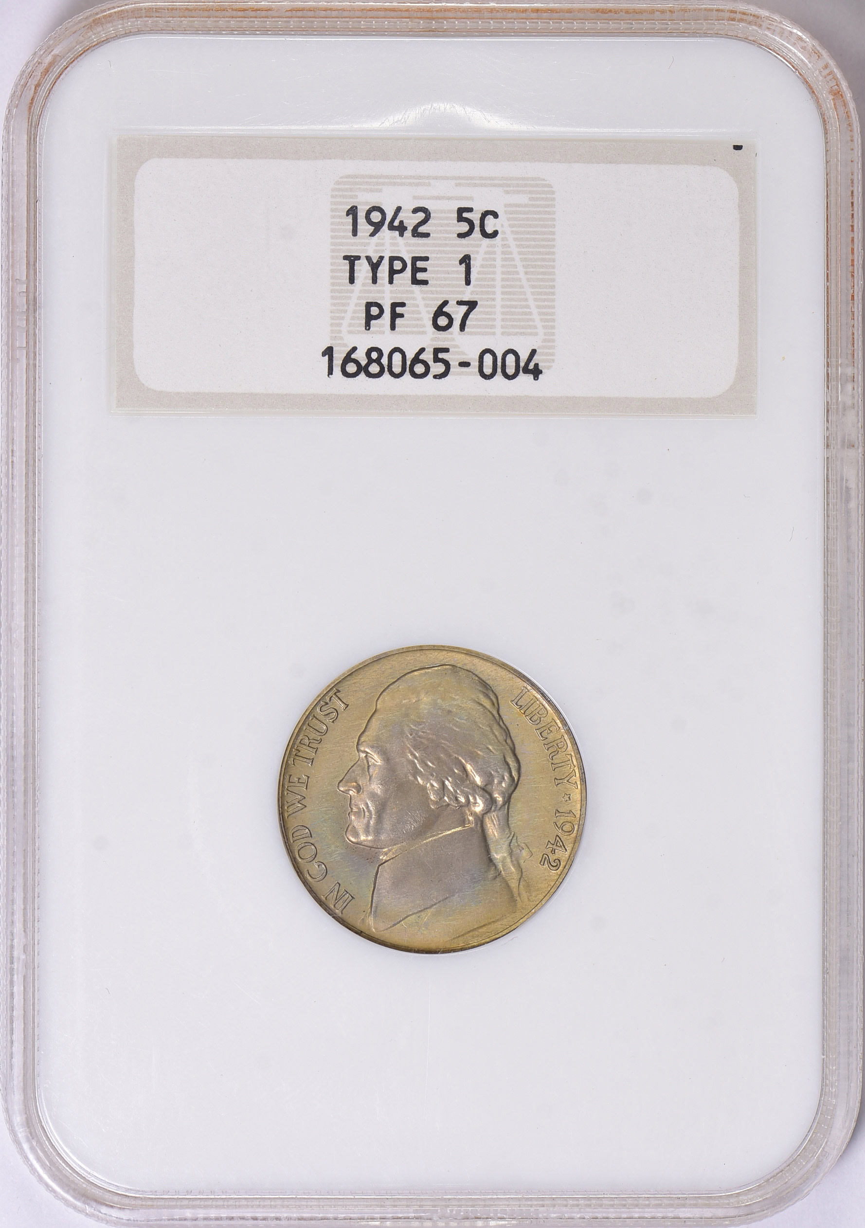 1942 Jefferson Nickel Type 1 NGC Proof-67 OH (Item 1718589 ...