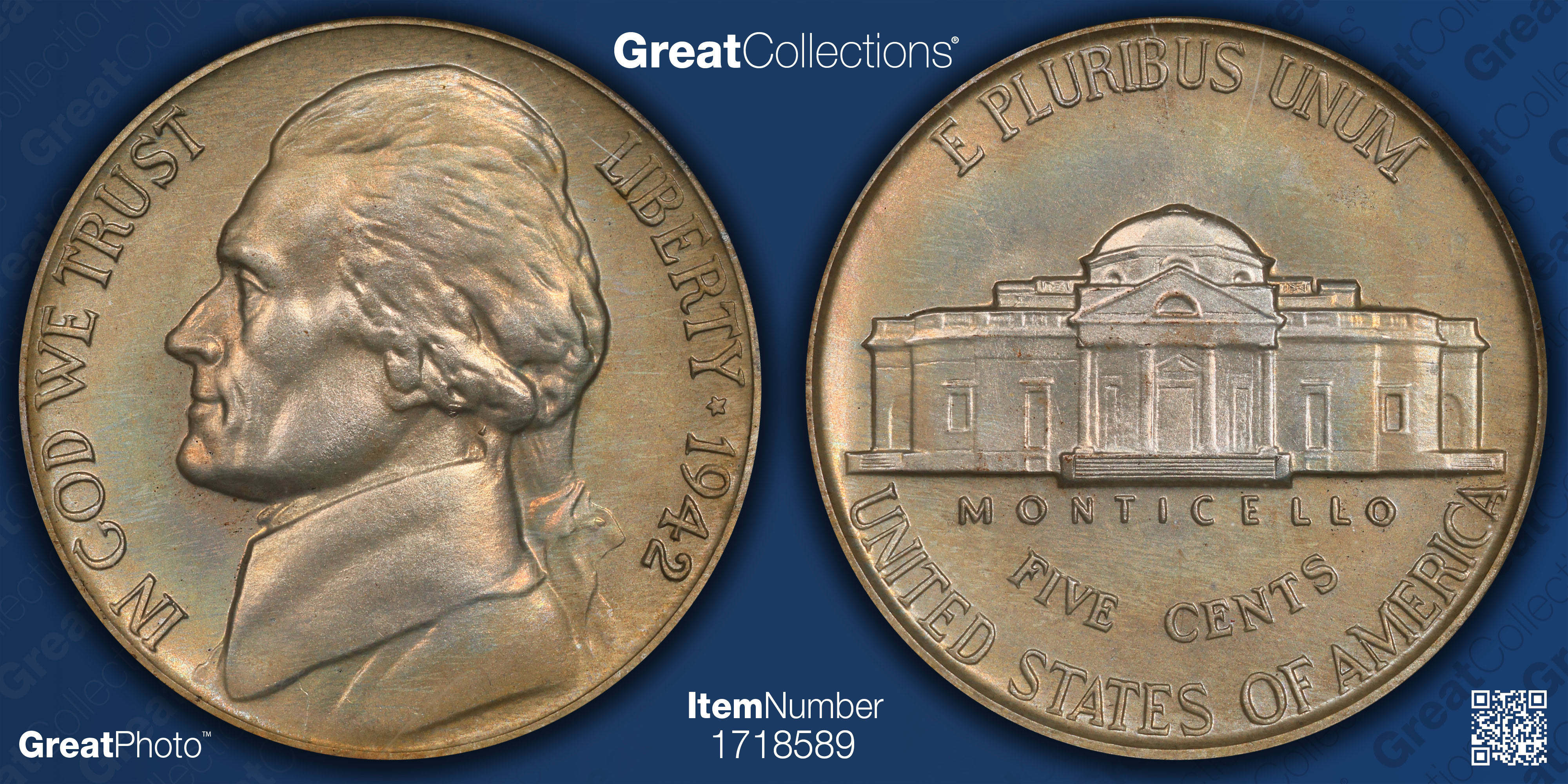 1942 Jefferson Nickel Type 1 NGC Proof-67 OH (Item 1718589 ...
