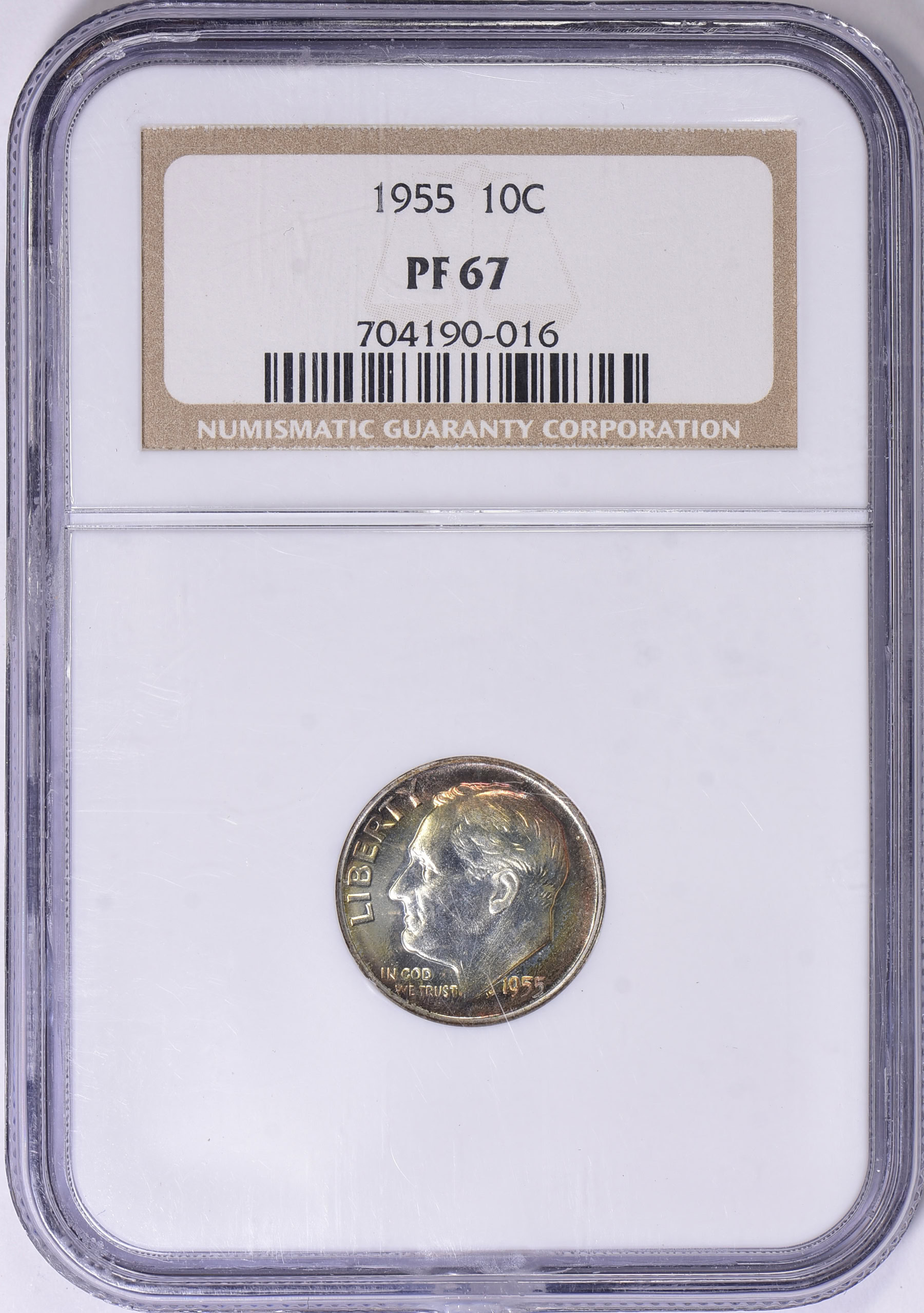 1955 Roosevelt Dime NGC Proof-67 (Toned) (Item 1718592 ...