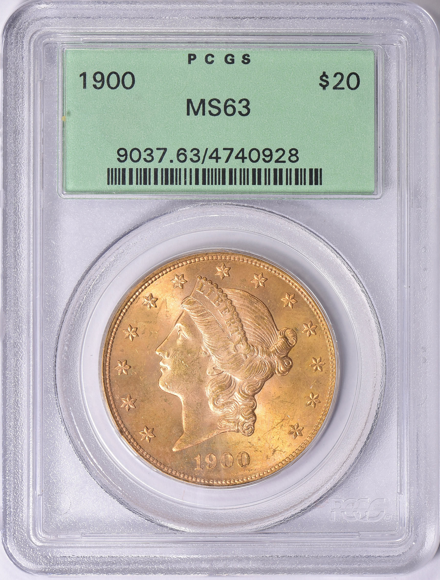 1900 Liberty Gold Double Eagle PCGS MS-63 OGH (Item 1718682) | GreatCollections Coin Auctions