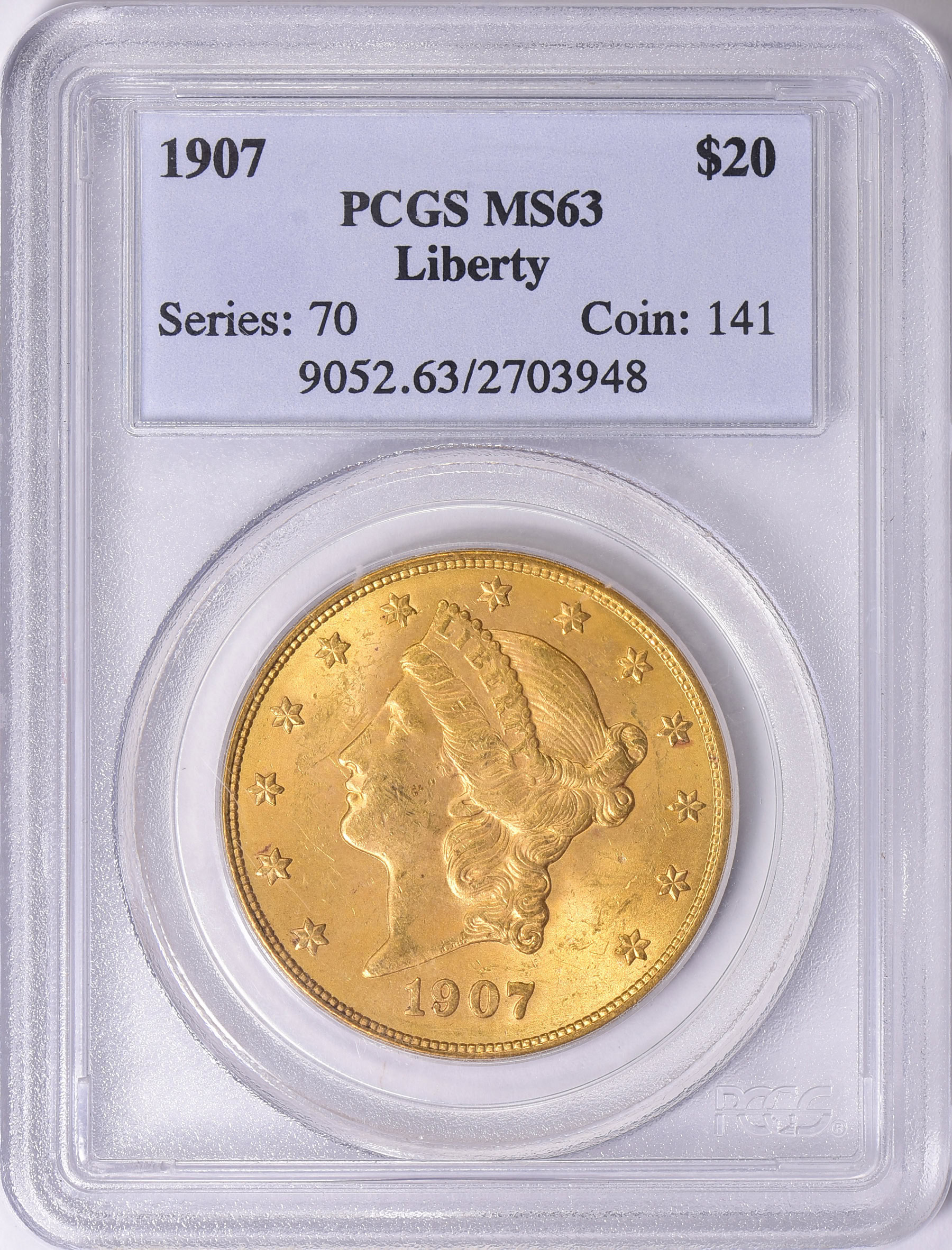 1907 Liberty Gold Double Eagle PCGS MS-63 (Item 1718689 ...