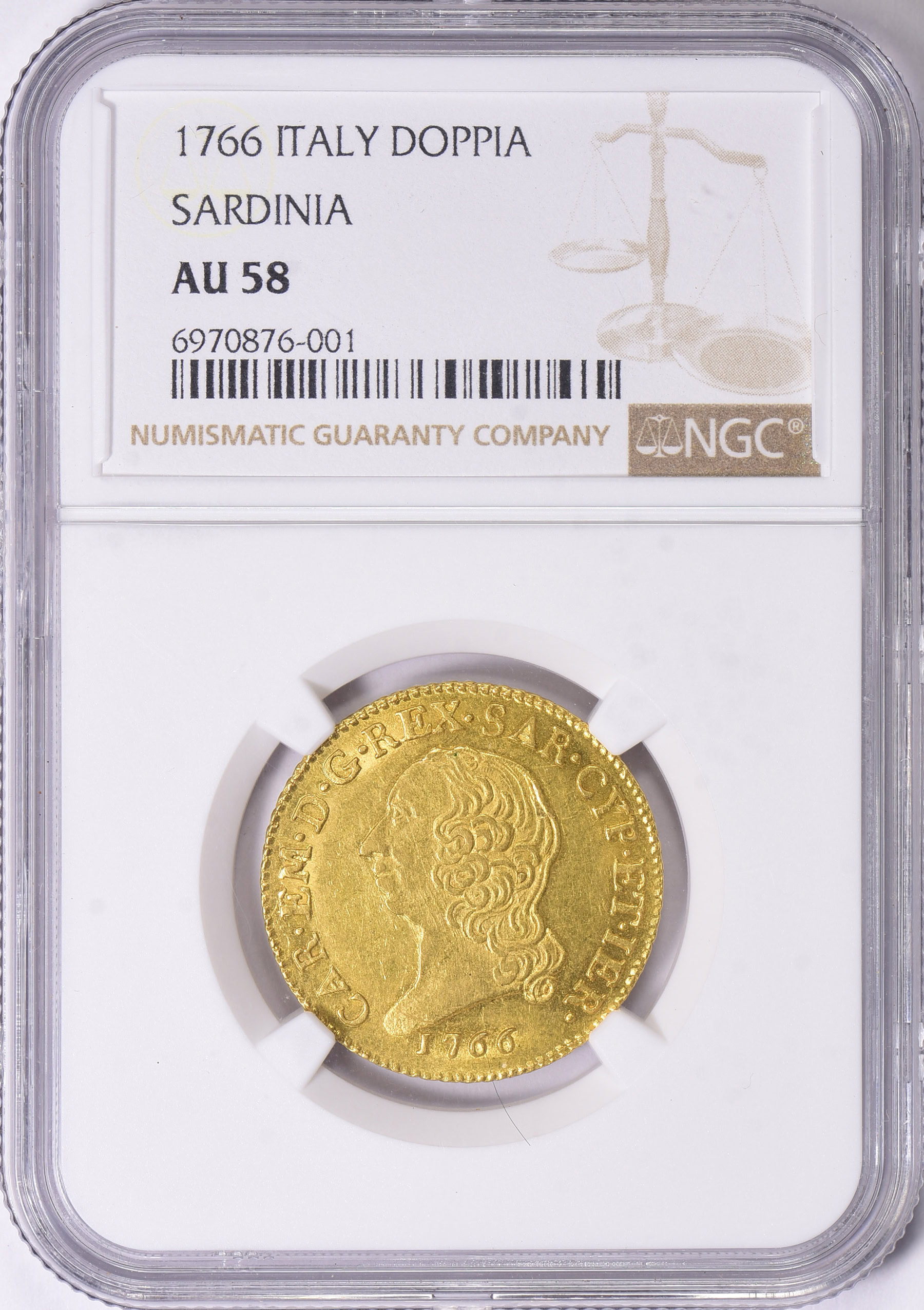 Italy - Sardinia 1766 Gold Doppia KM-51 NGC AU-58 (AGW = 0.2805 oz.) (Item 1718733 ...