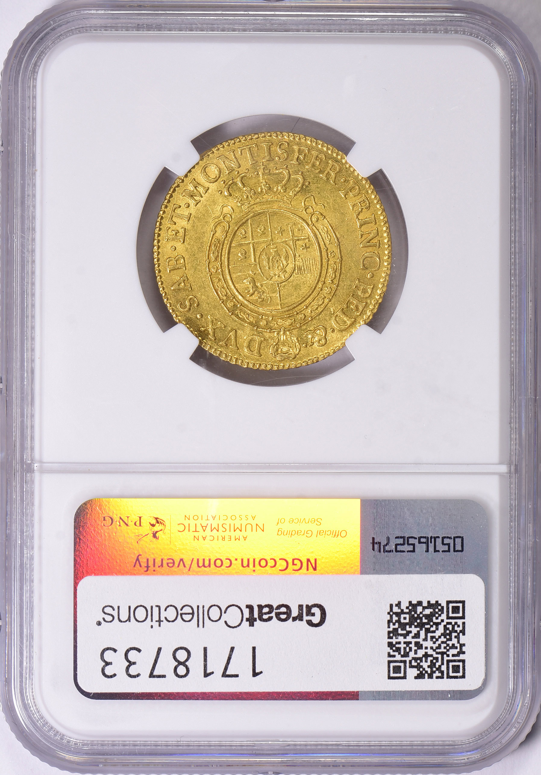 Italy - Sardinia 1766 Gold Doppia KM-51 NGC AU-58 (AGW = 0.2805 oz ...