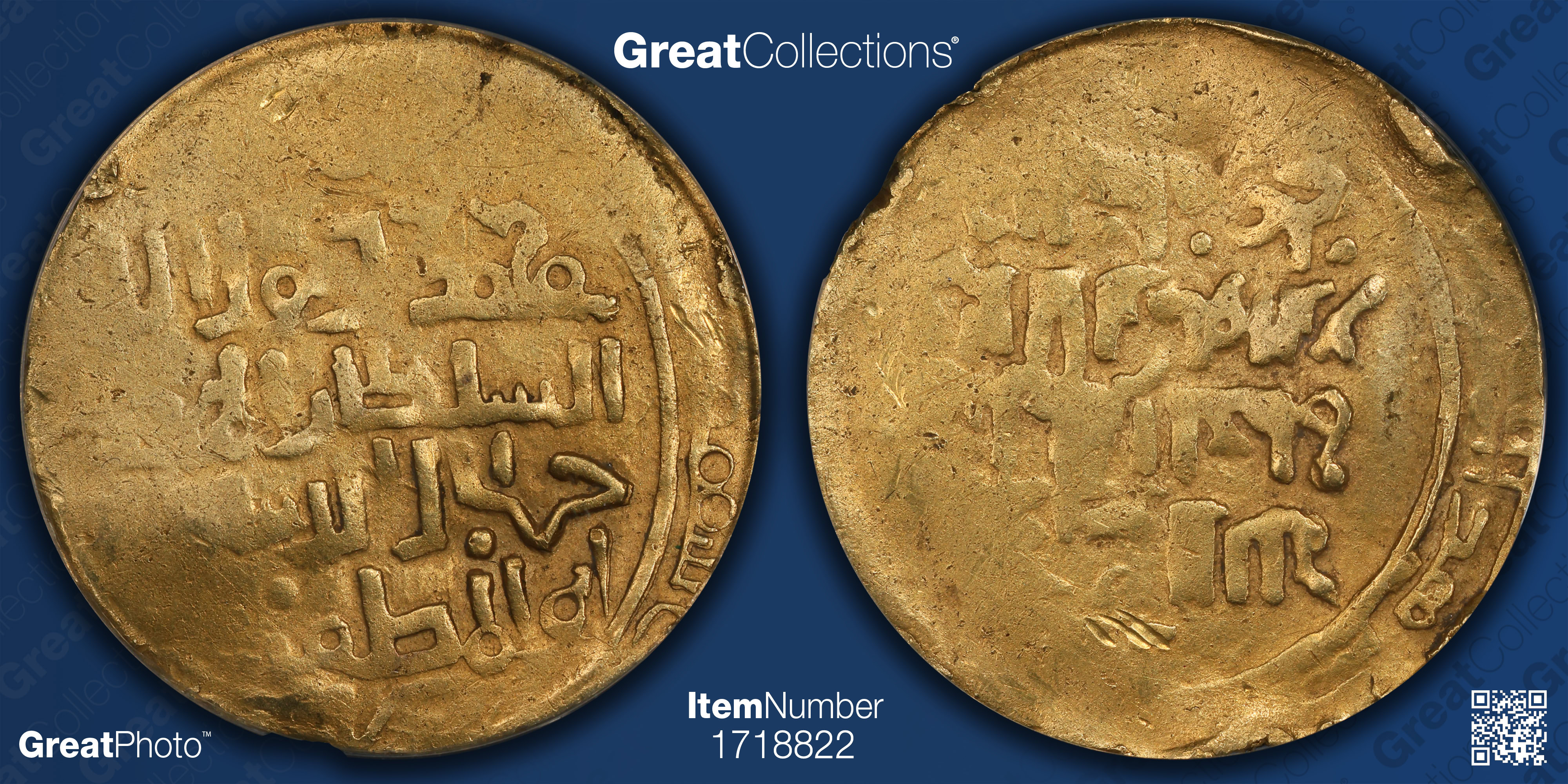 Islamic Kingdoms, Ghurids of Bamyan. Jalal al-Din (1206-15) Gold Dinar ...