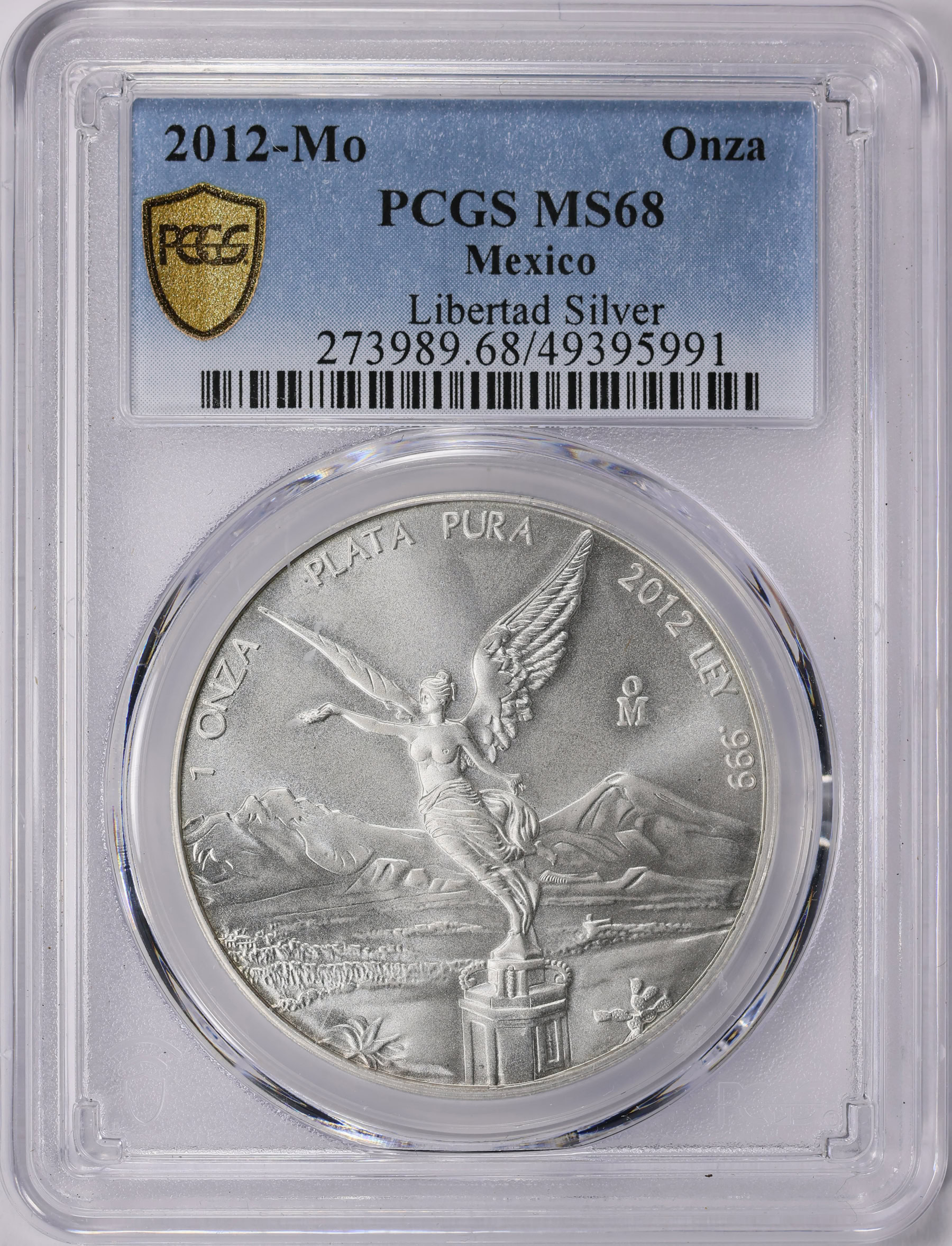 Mexico 2012-Mo Silver Onza Libertad Silver KM-639 PCGS MS-68 (Item 1718855) | GreatCollections ...