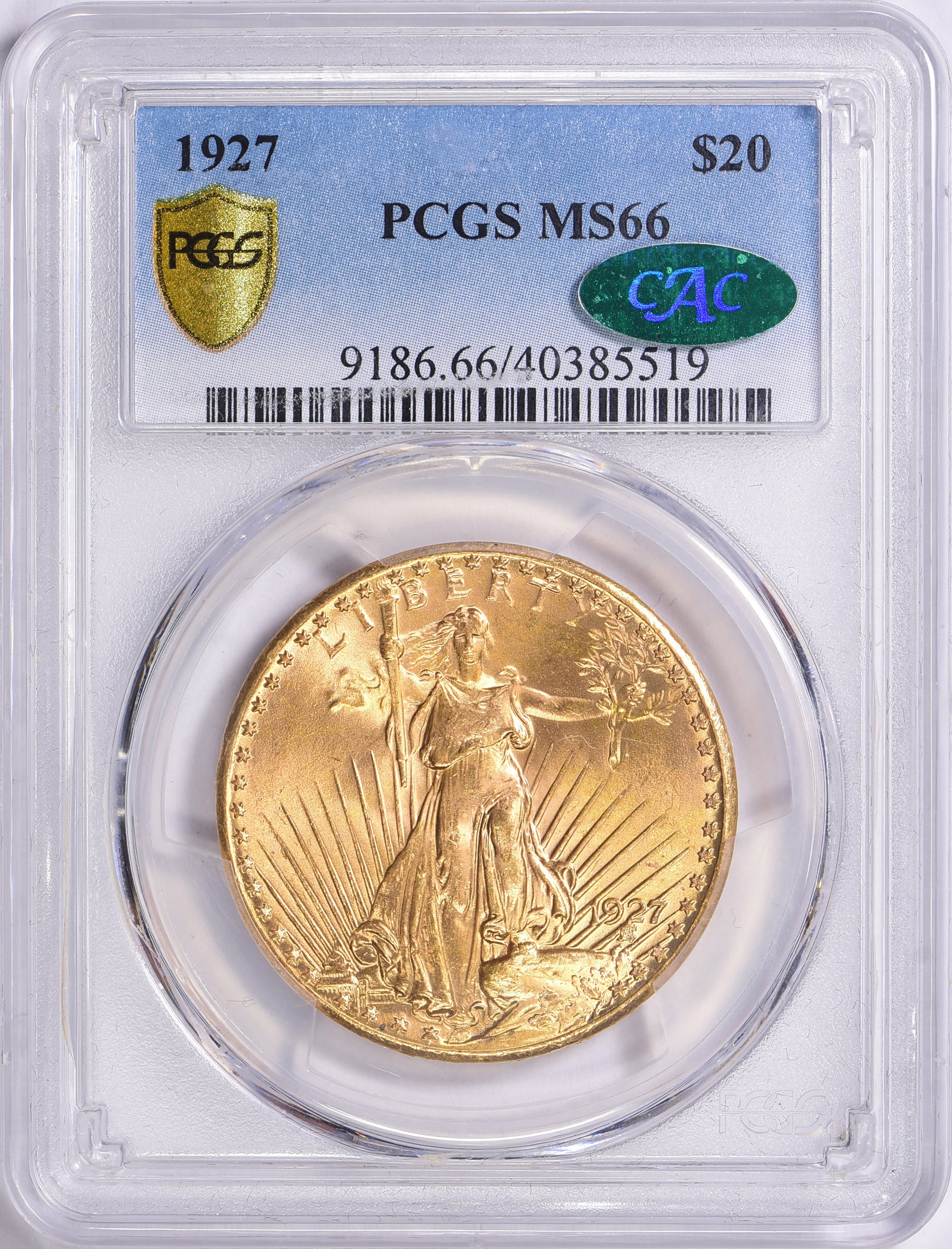 1927 Saint-Gaudens Gold Double Eagle PCGS MS-66 (CAC Green) (Item ...