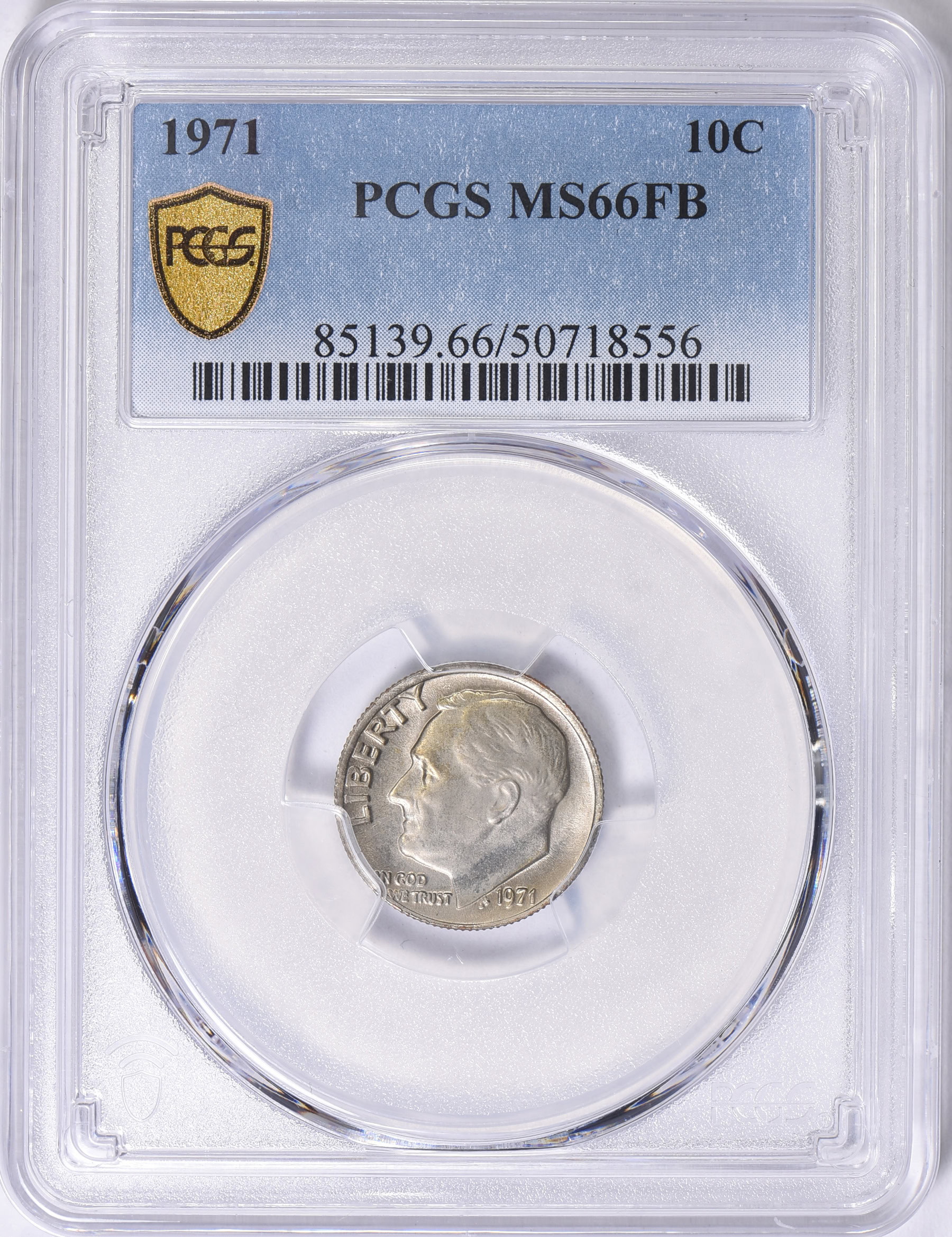 1971 Roosevelt Dime PCGS MS-66 FB (Item 1718938) | GreatCollections ...