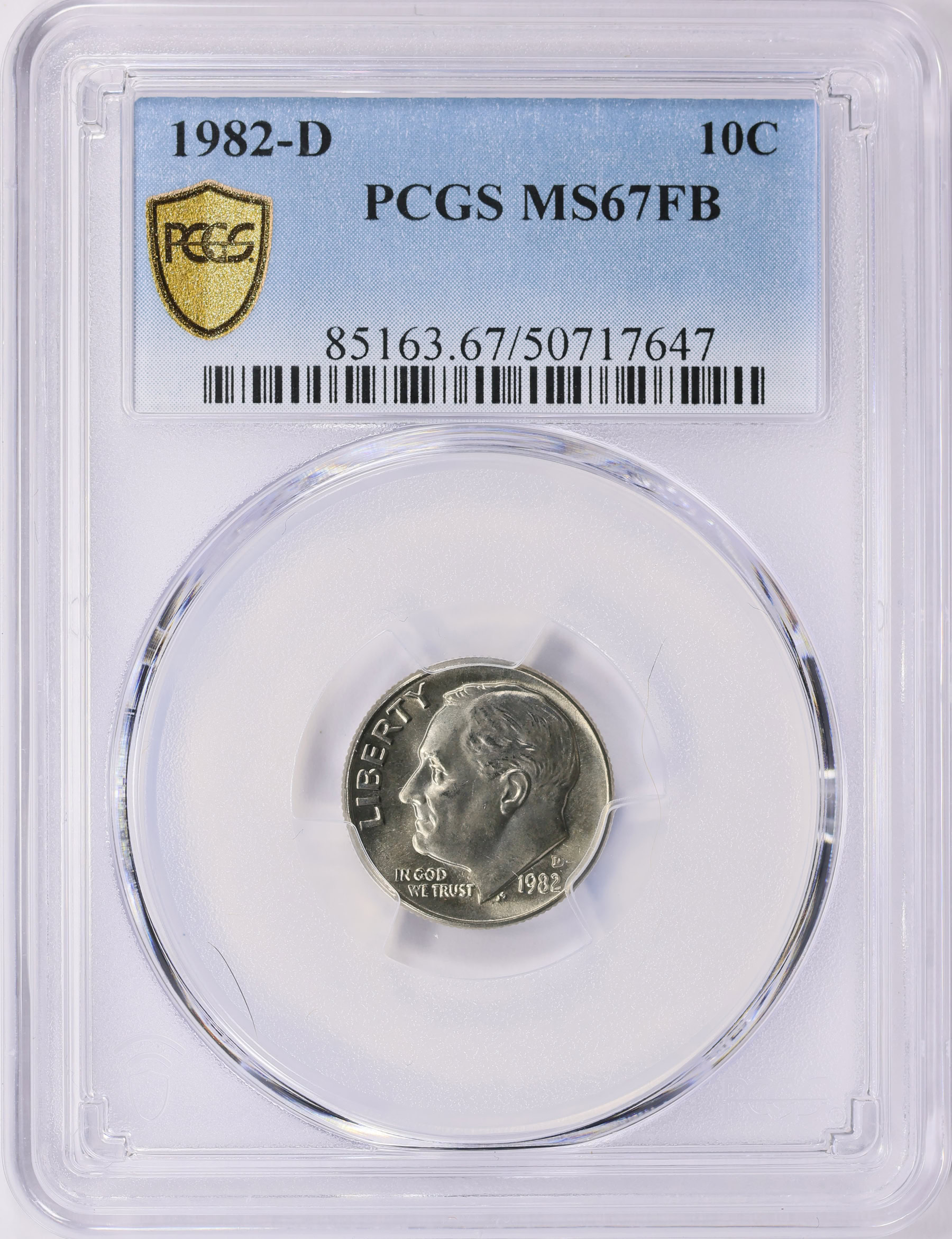 1982-D Roosevelt Dime PCGS MS-67 FB (Item 1718940) | GreatCollections ...