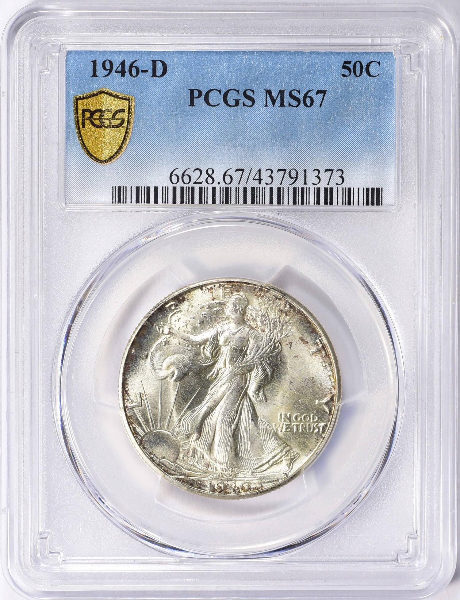 1946-D Walking Liberty Half Dollar PCGS MS-67 (Item 1719020) | GreatCollections Coin Auctions