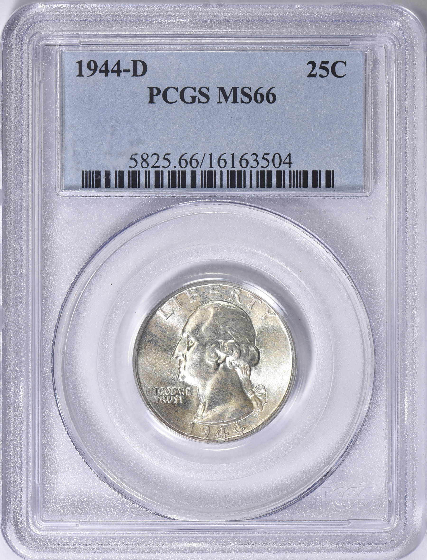 1944-D Washington Quarter PCGS MS-66 (Item 1719172) | GreatCollections Coin Auctions