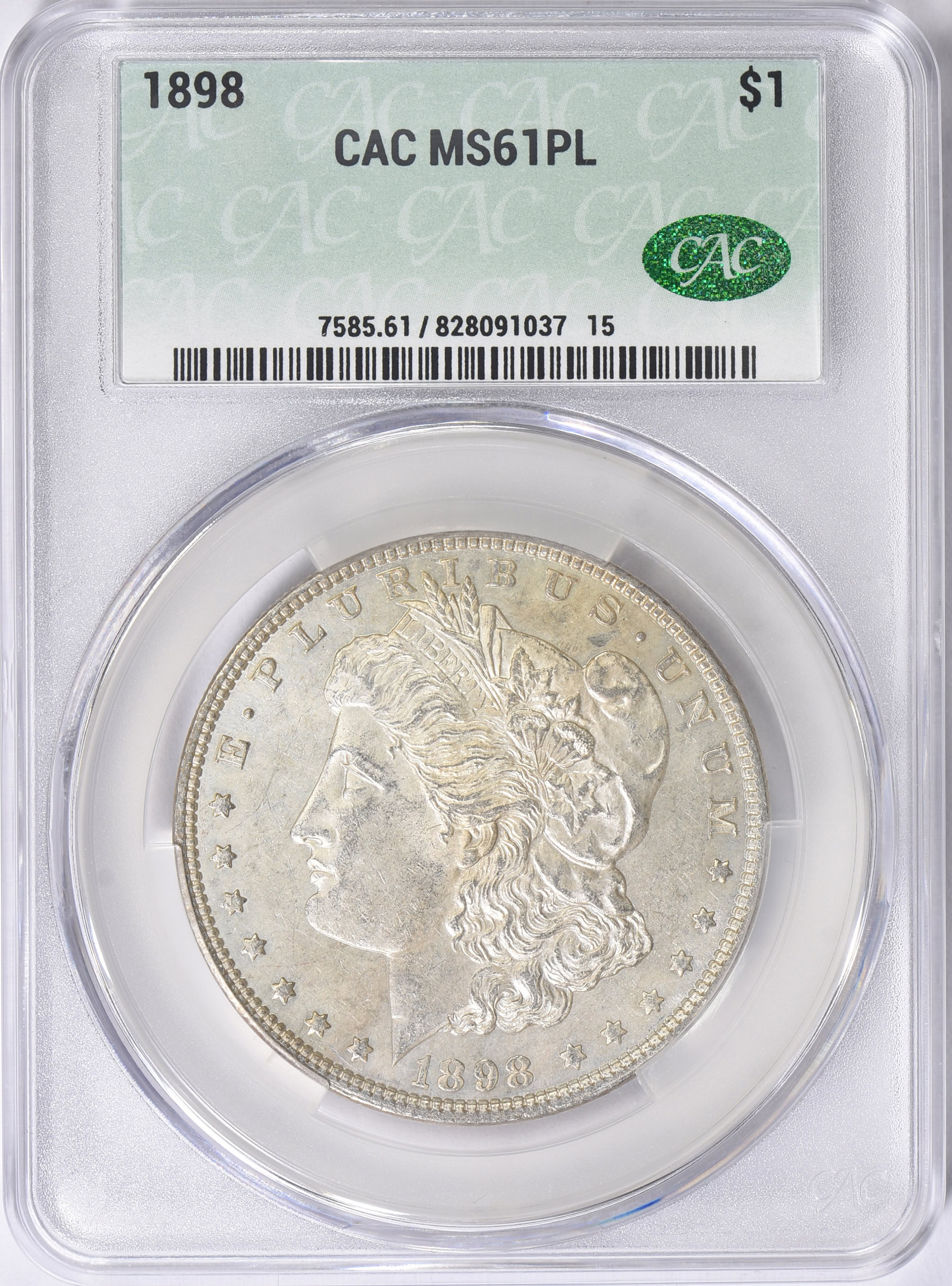 1898 Morgan Silver Dollar CACG MS-61 PL (Item 1719214) | GreatCollections Coin Auctions