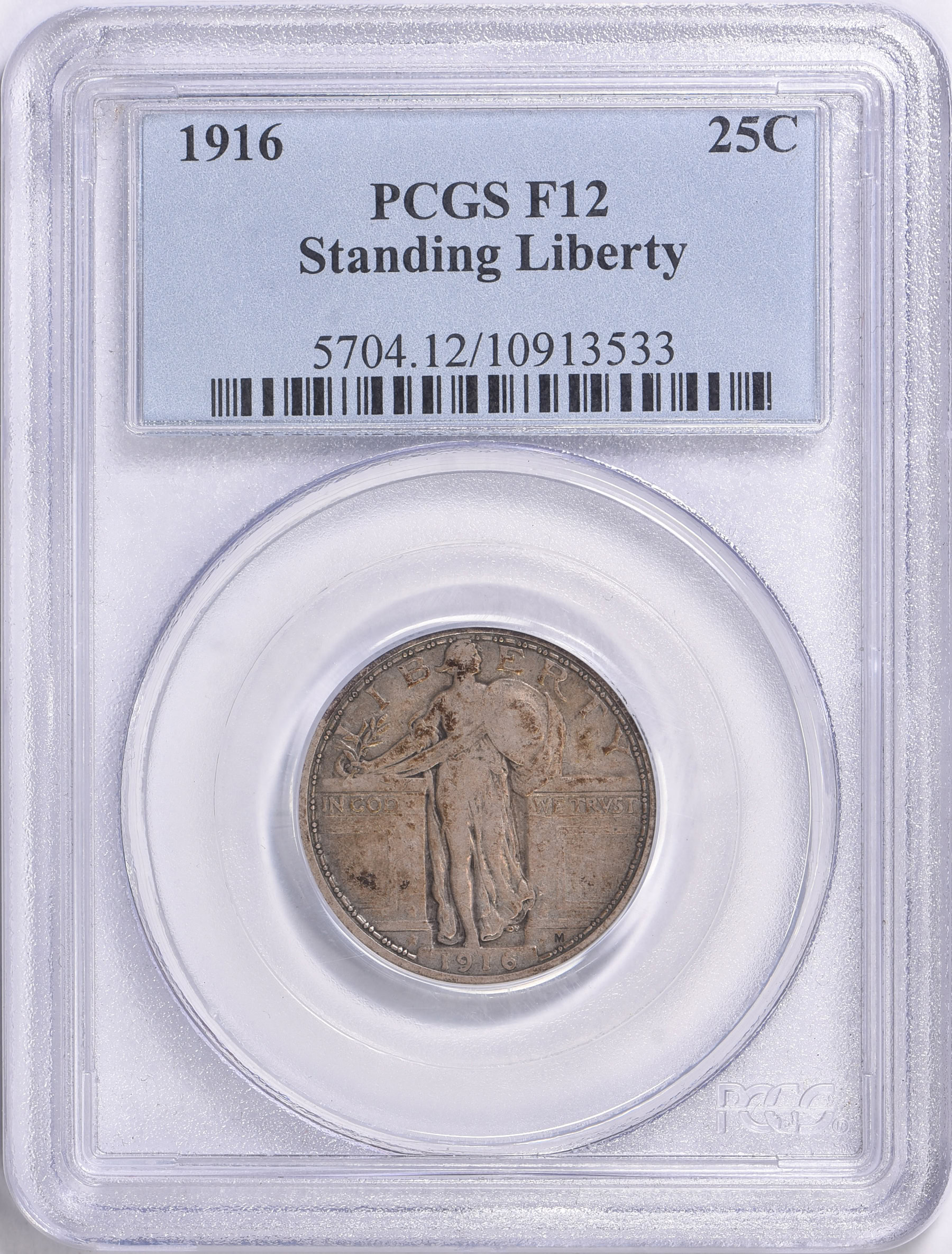 1916 Standing Liberty Quarter PCGS F-12 (Item 1719270 ...
