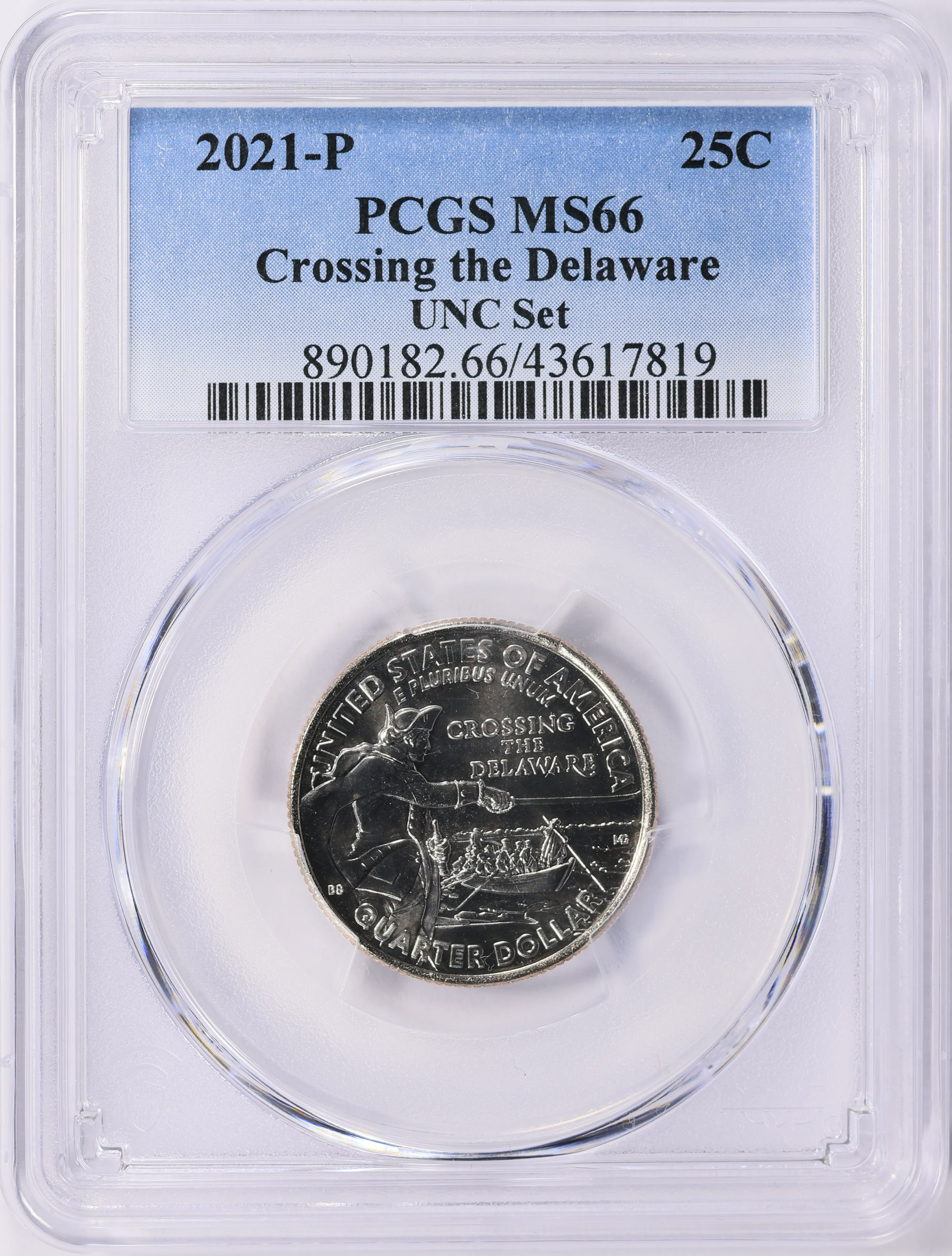 2021-P America the Beautiful Quarter Crossing the Delaware From the UNC ...