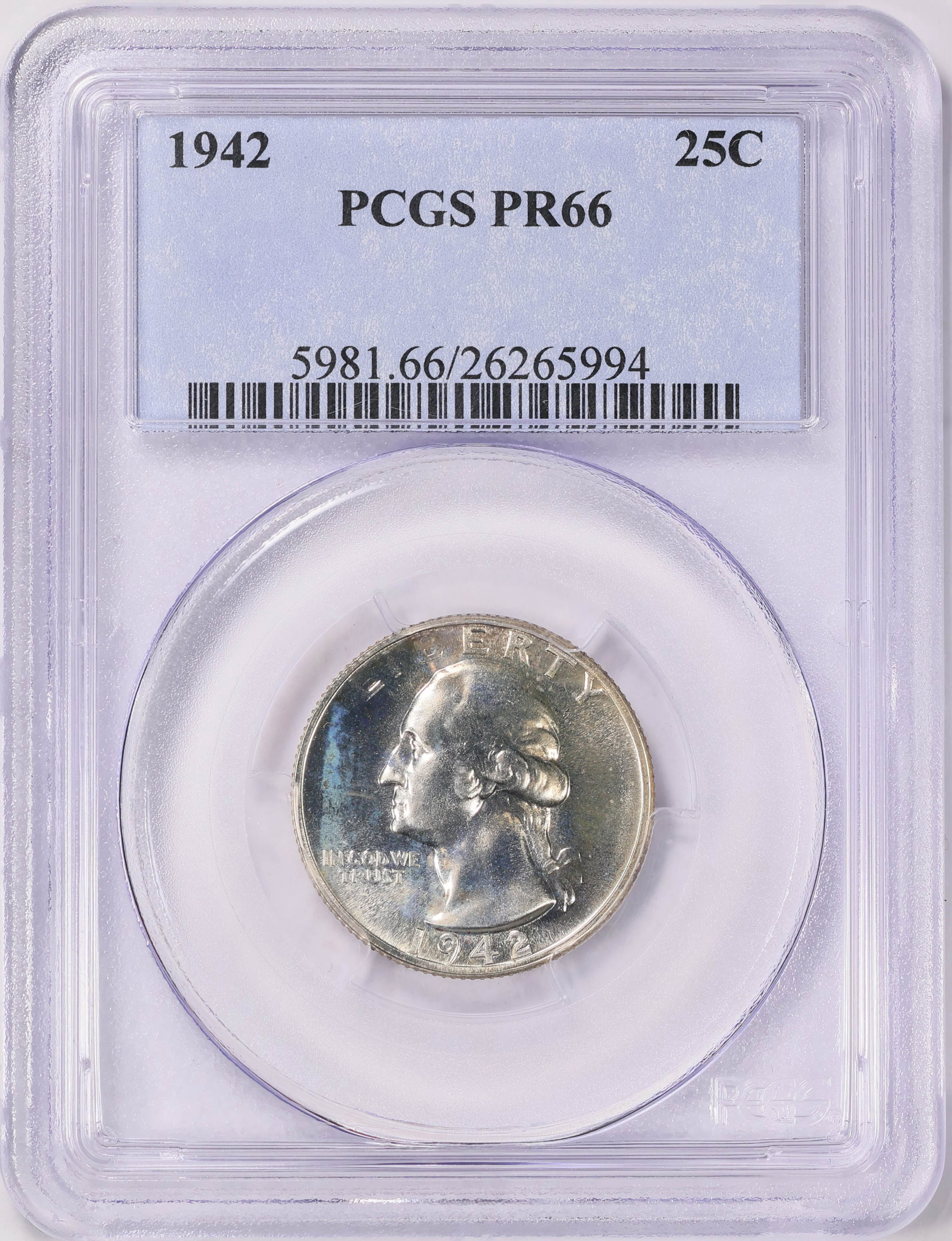 1942 Washington Quarter PCGS Proof-66 (Item 1719293) | GreatCollections Coin Auctions