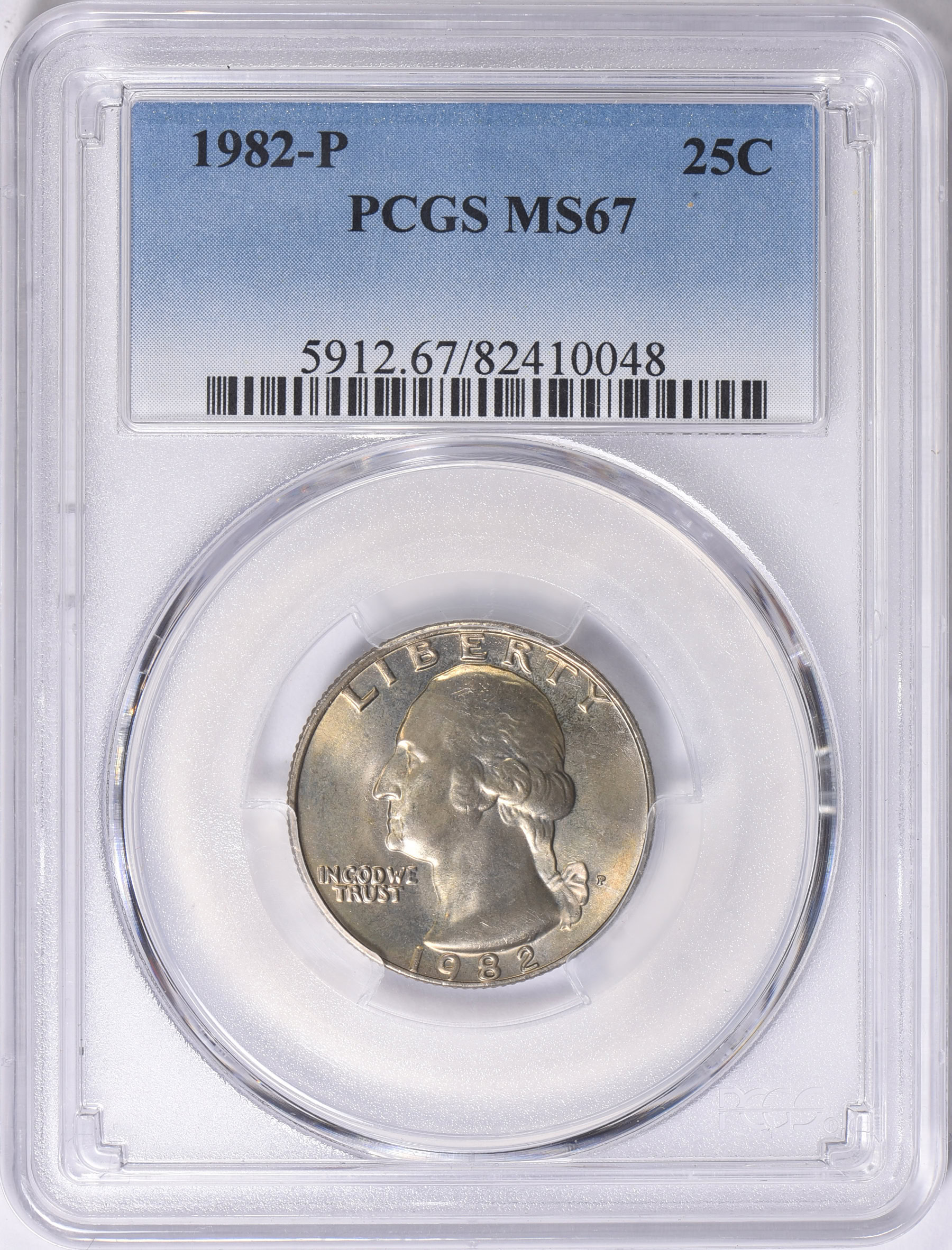 1982-P Washington Quarter PCGS MS-67 (Toned) (Item 1719353 ...