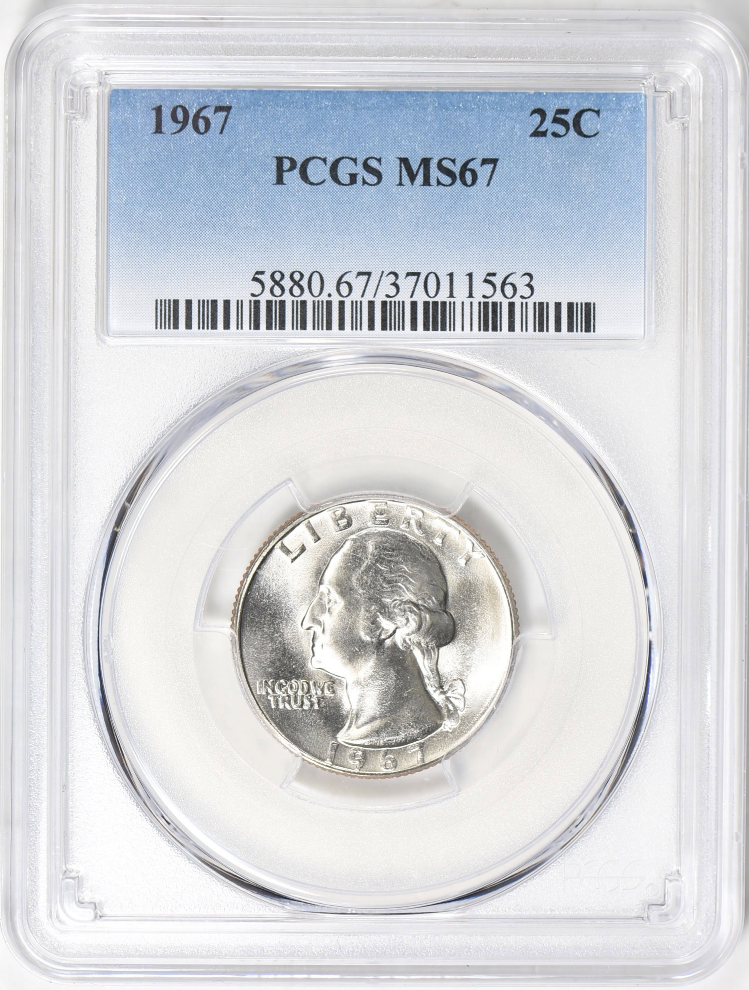 1967 Washington Quarter PCGS MS-67 (Item 1719362) | GreatCollections ...
