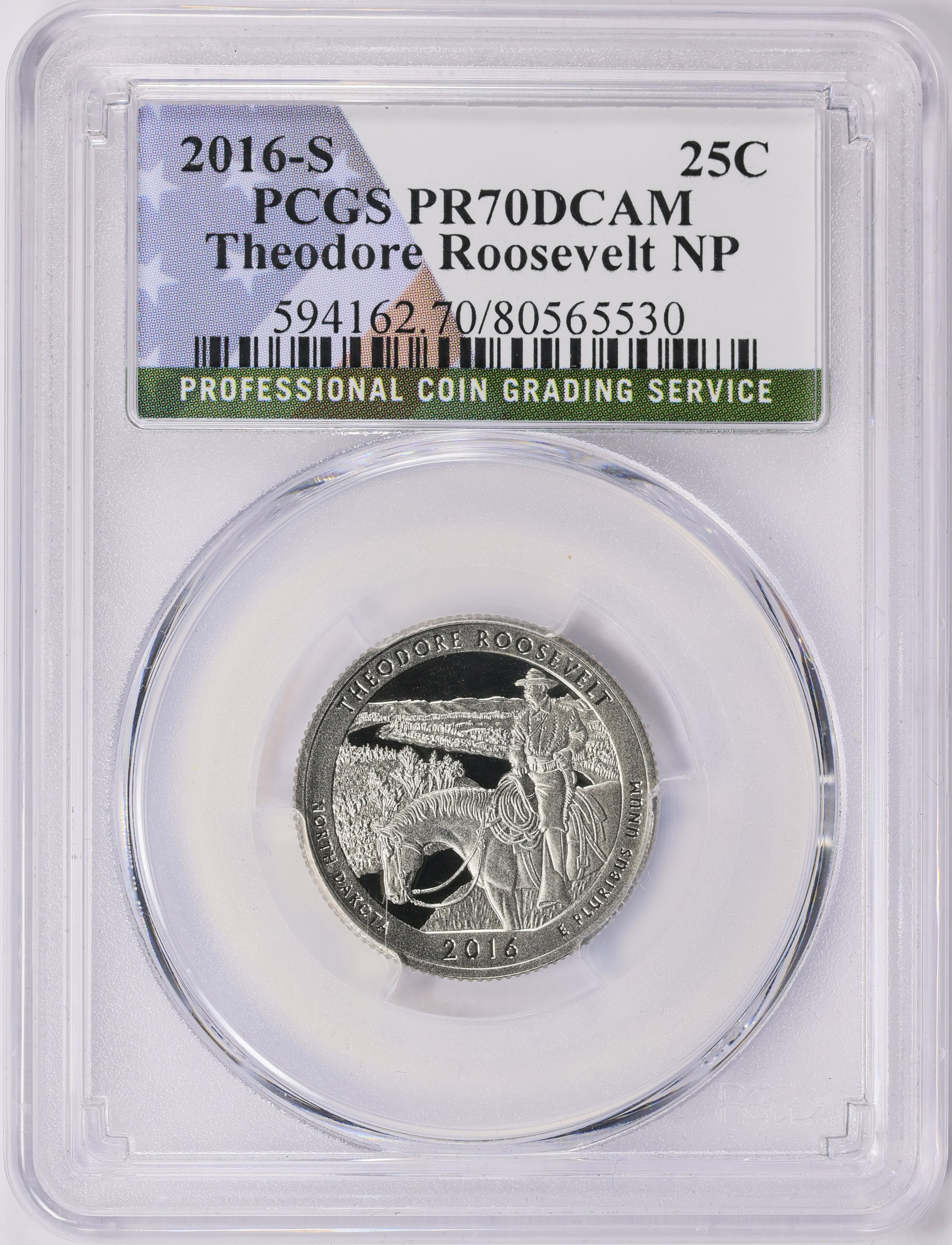 2016-S America the Beautiful Quarter Theodore Roosevelt NP PCGS Proof ...