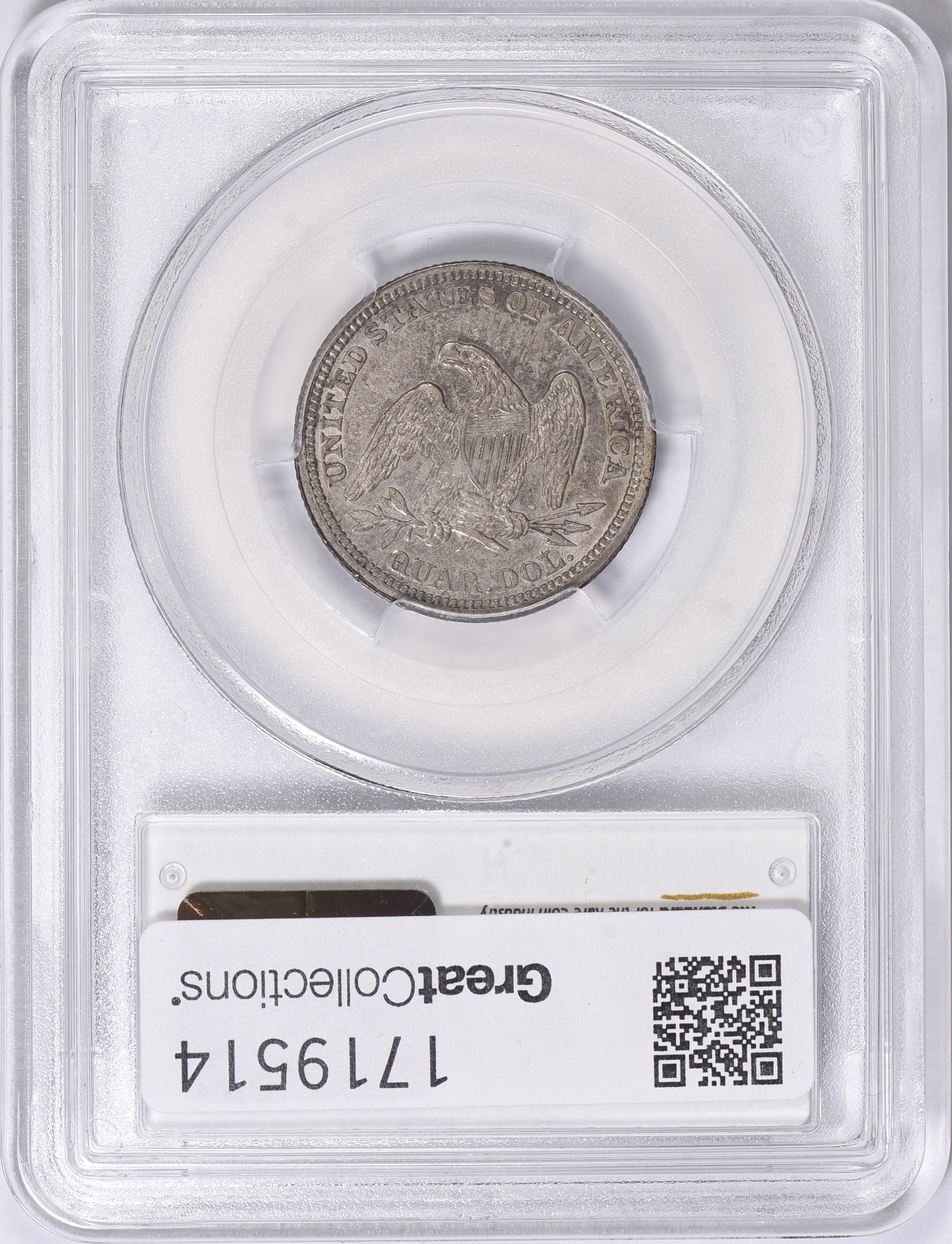 1865 Seated Liberty Quarter PCGS XF-40 (Toned) (Item 1719514 ...