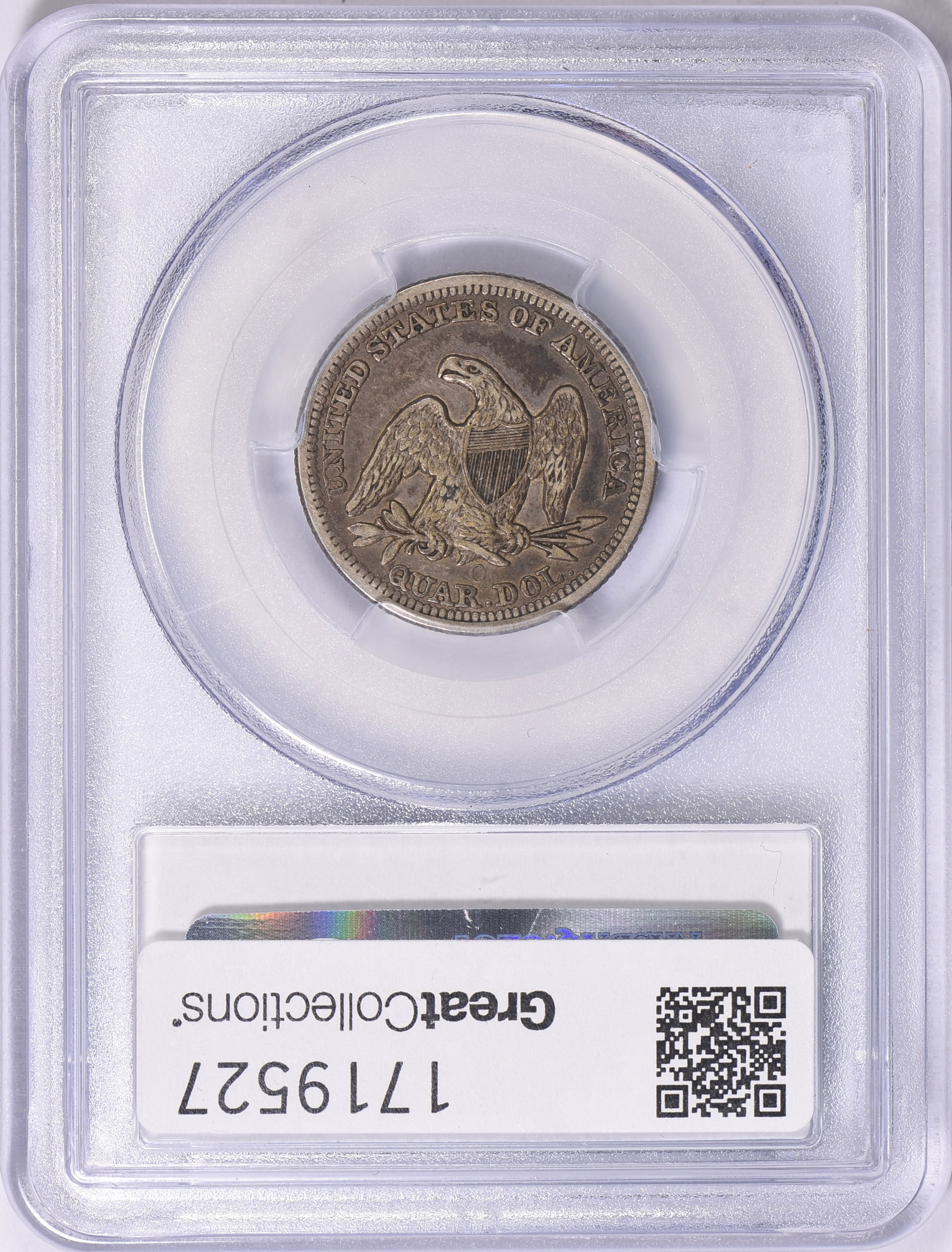 1860-O Seated Liberty Quarter PCGS VF-35 (CAC Green) (Item 1719527) | GreatCollections Coin Auctions