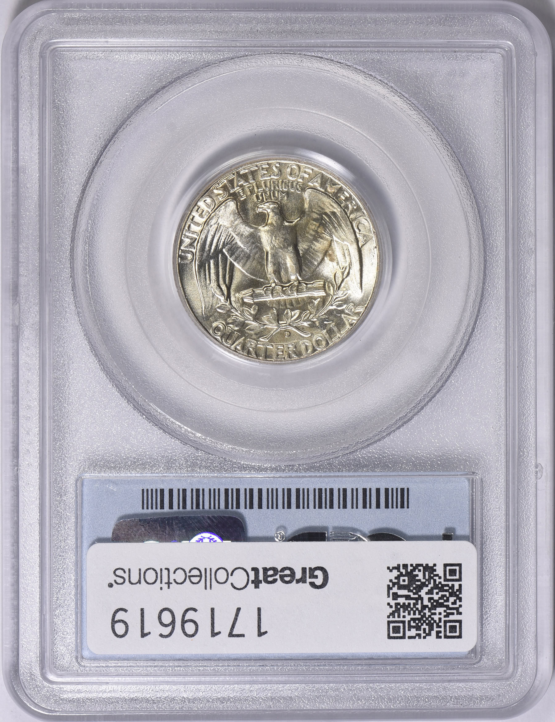 1950-D Washington Quarter PCGS MS-66 (Item 1719619) | GreatCollections Coin Auctions