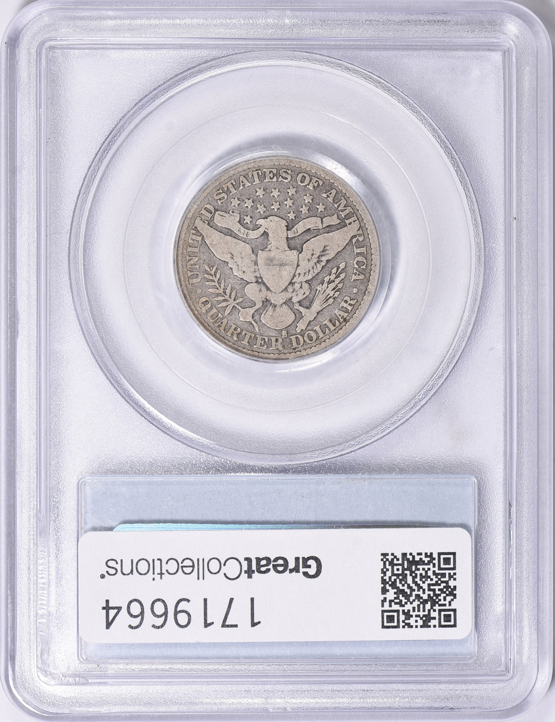 1896-S Barber Quarter PCGS VG-08 (Item 1719664) | GreatCollections Coin Auctions
