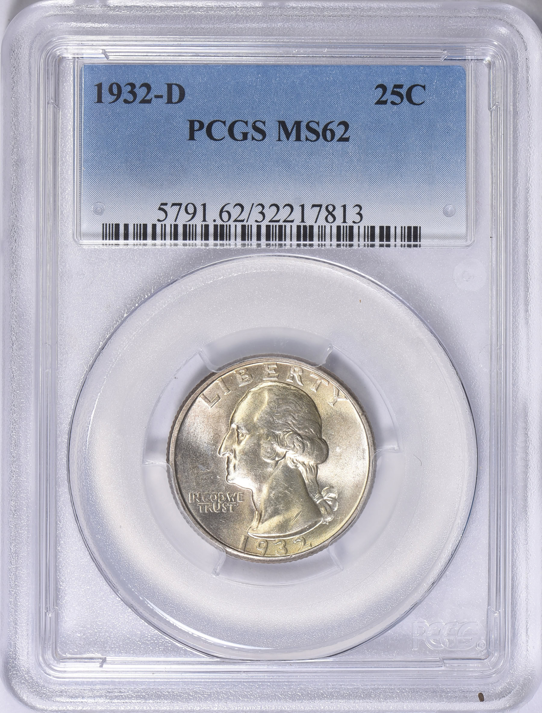 1932-D Washington Quarter PCGS MS-62 (Item 1719686) | GreatCollections Coin Auctions